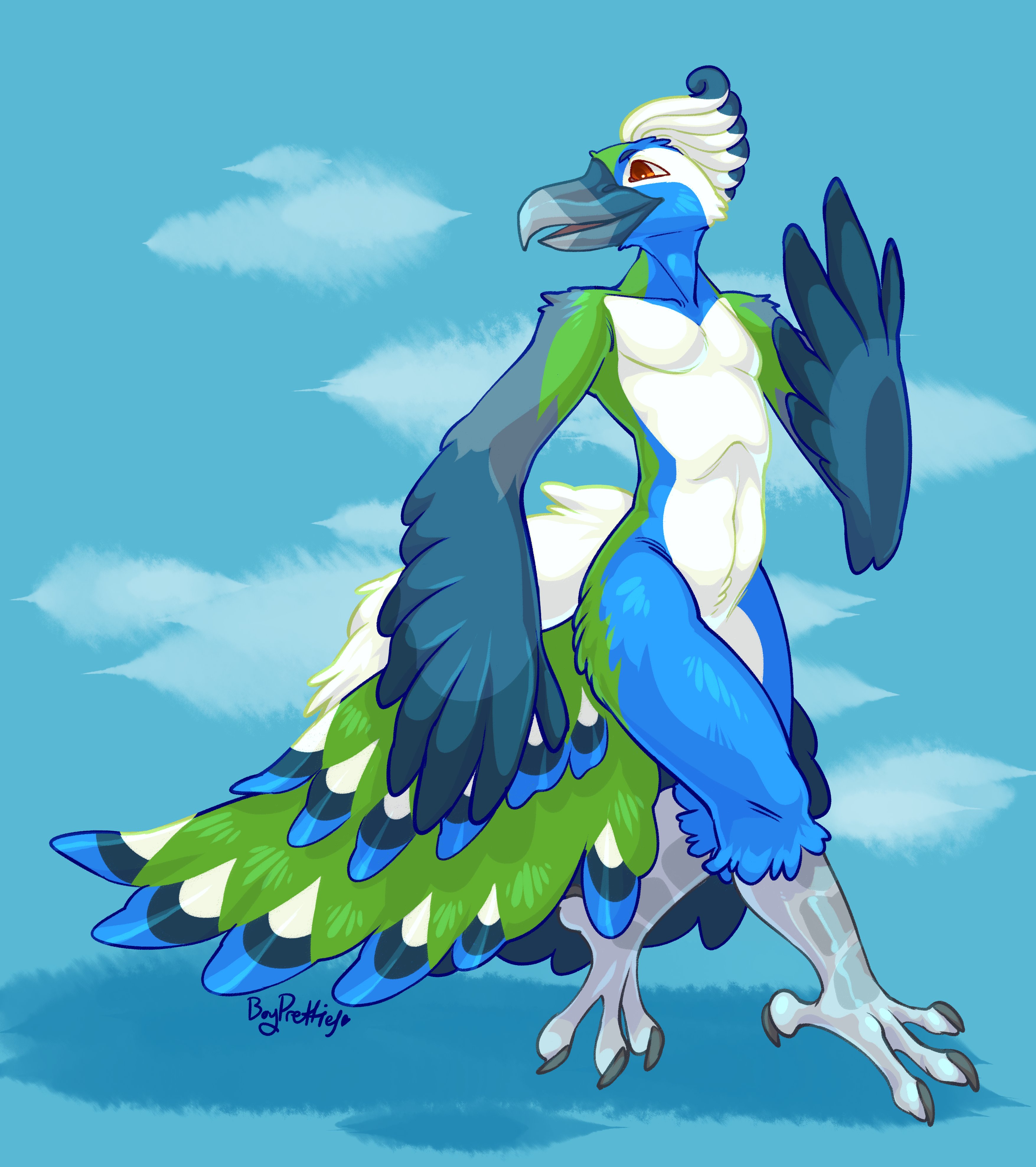 The Big ImageBoard (TBIB) - absurd res anthro avian beak biped bird boypretties claws feathered ...