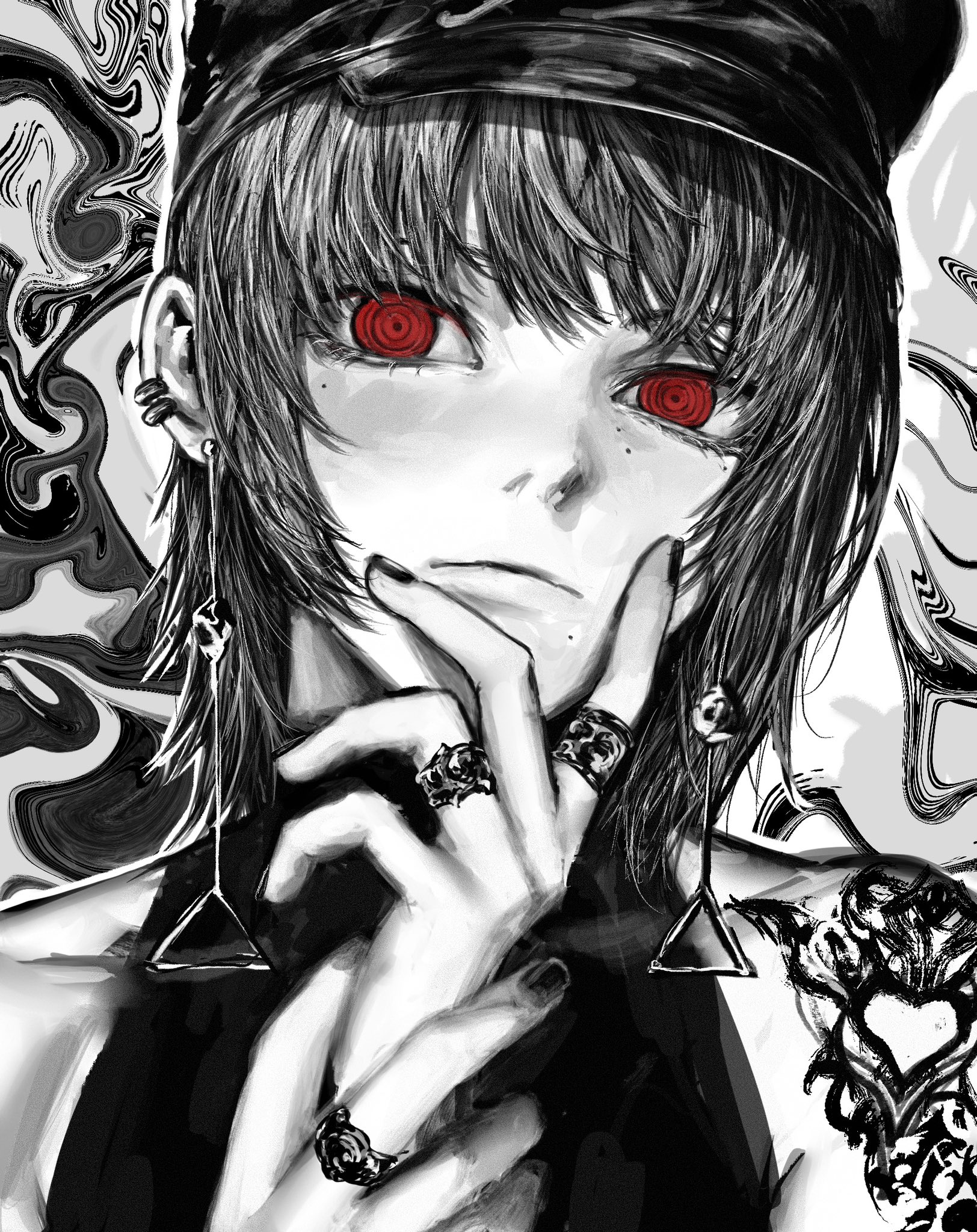 The Big ImageBoard (TBIB) - 1girl arm tattoo chainsaw man ear piercing ...