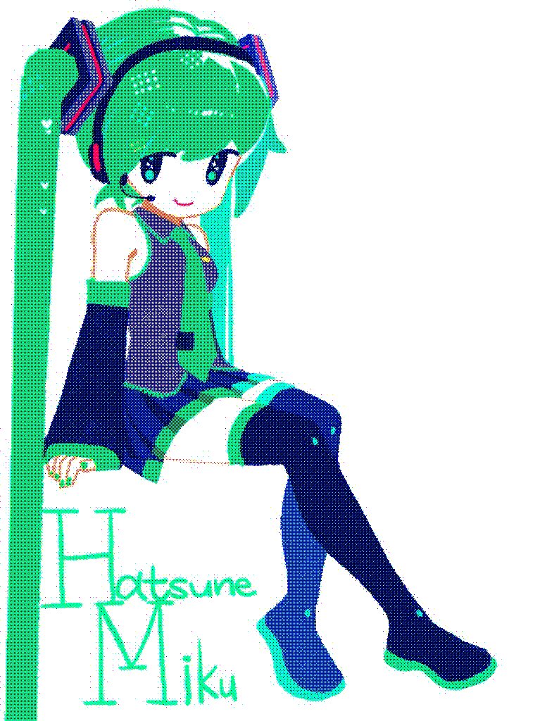 The Big Imageboard Tbib 1girl Aqua Eyes Aqua Hair Bare Shoulders