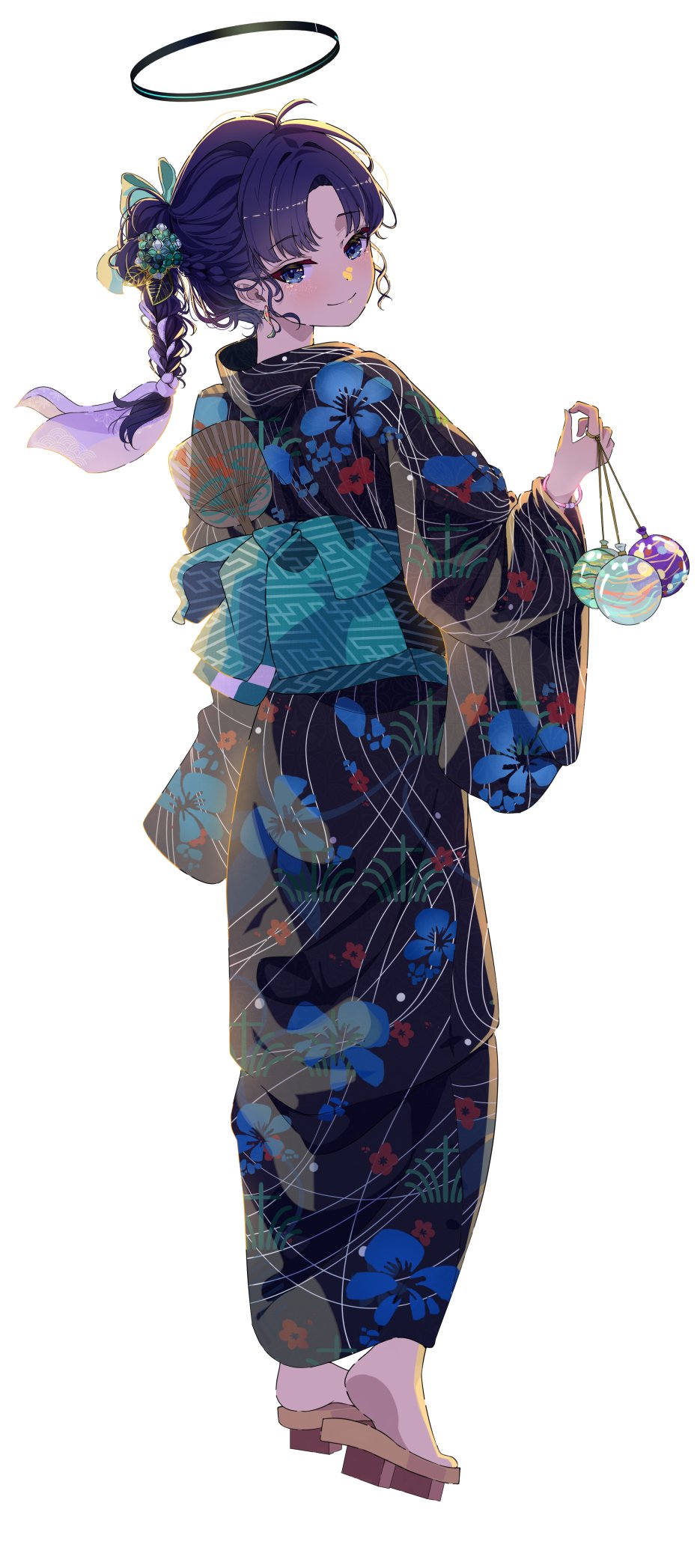 The Big Imageboard Tbib 1girl Blue Archive Blue Eyes Braid Floral