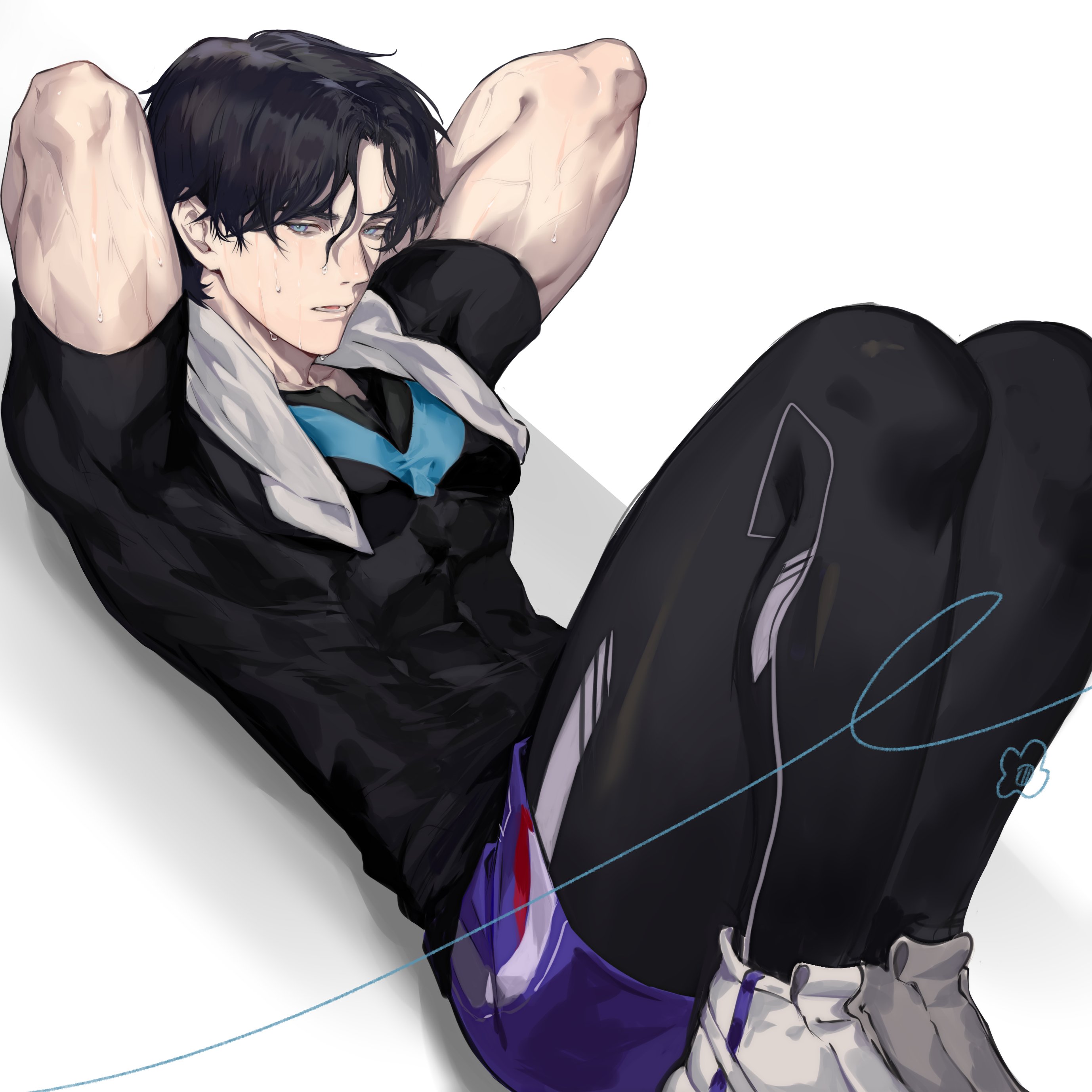 The Big ImageBoard (TBIB) - 1boy abs absurdres animification aqua eyes ...