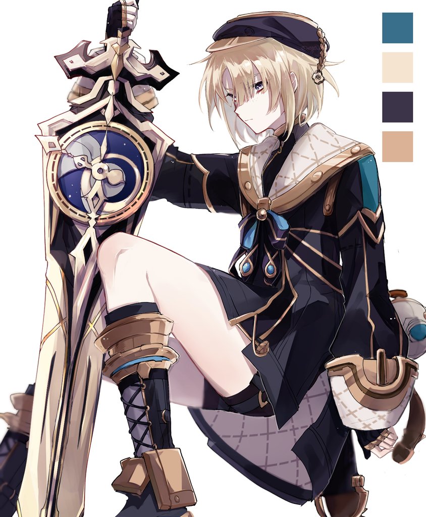 The Big ImageBoard (TBIB) - 1boy beret black footwear black hat black ...