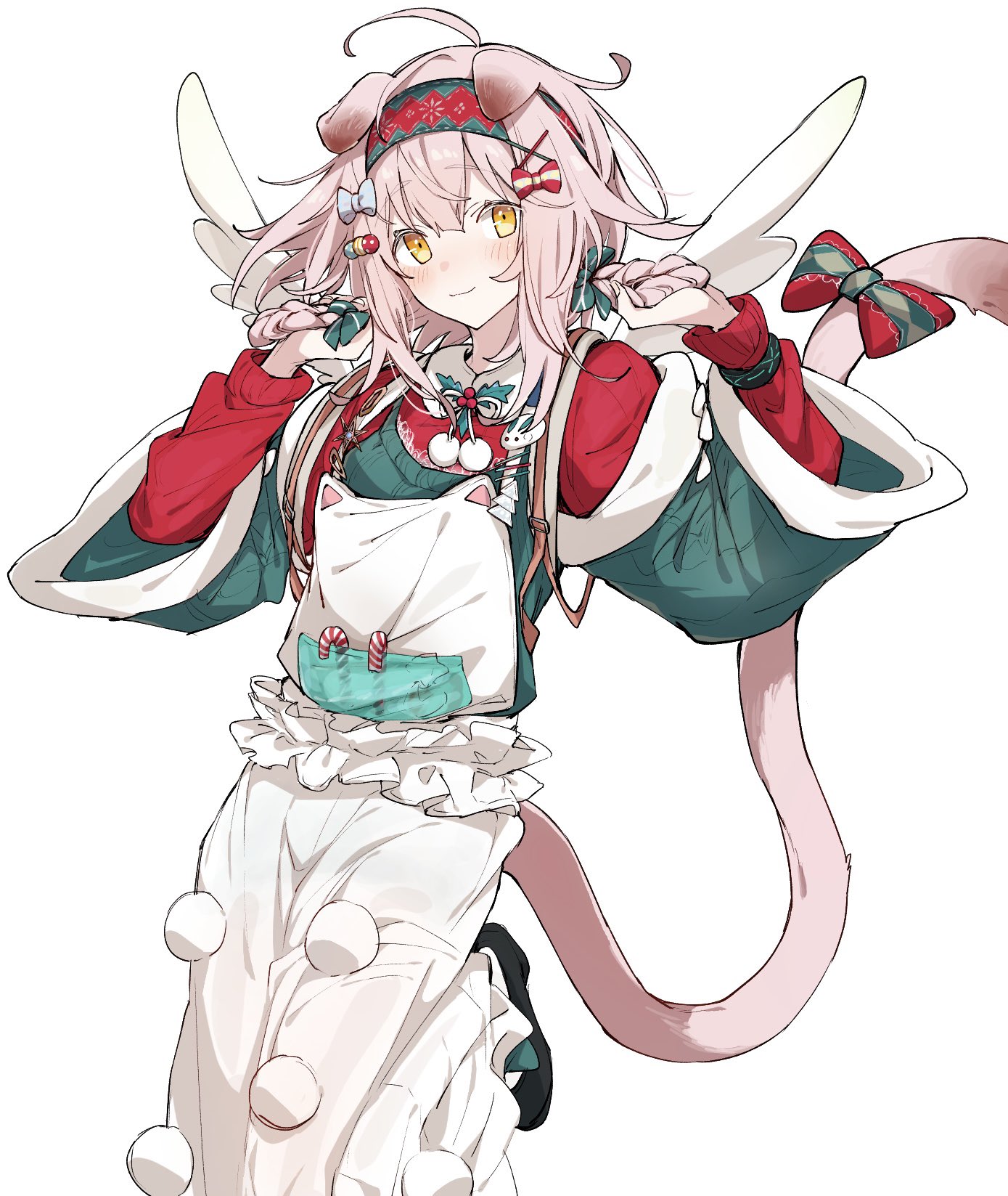 The Big ImageBoard (TBIB) - 1girl ahoge animal ears apron arknights bow ...