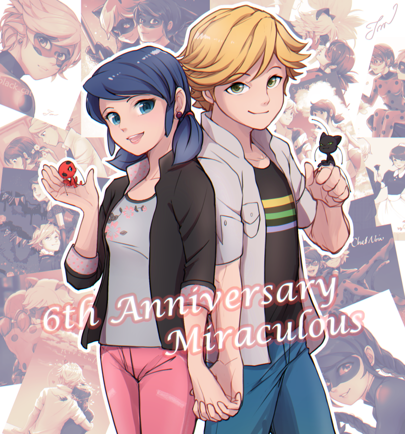 The Big ImageBoard (TBIB) - 1boy 1girl adrien agreste animal ears anniversary black jacket black ...
