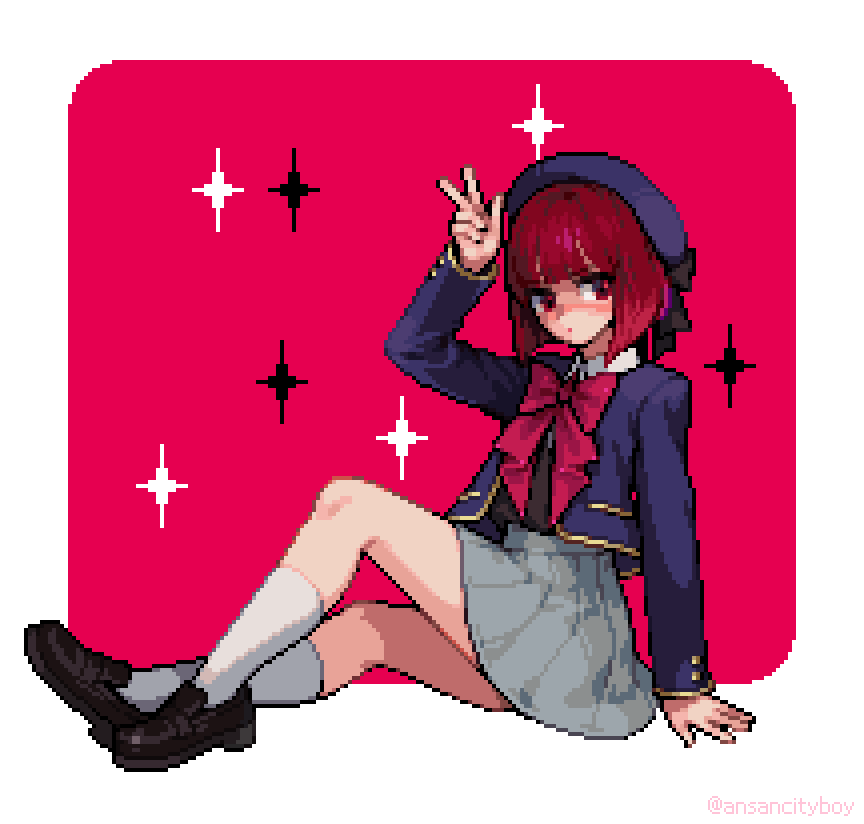 The Big ImageBoard (TBIB) - 1girl arima kana beret black sweater vest blue headwear blue vest ...