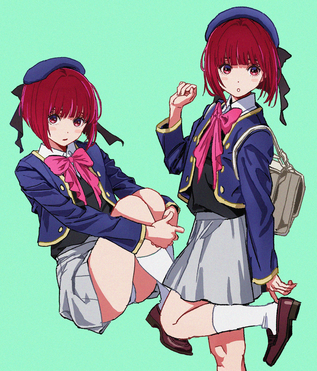 The Big ImageBoard (TBIB) - 1girl arima kana backpack bag beret blue jacket blunt bangs blunt ...