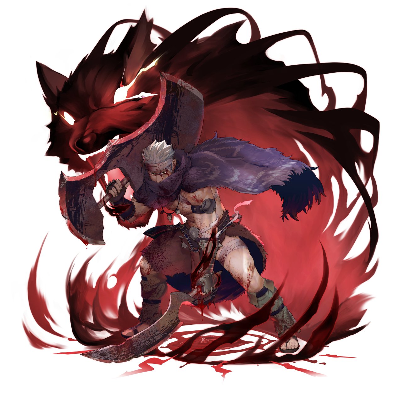 The Big ImageBoard (TBIB) - 1boy alternate form aura bandages bara ...