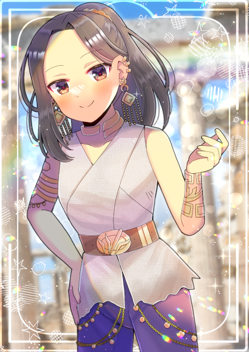 The Big ImageBoard (TBIB) - 1girl animification bare shoulders belt belt buckle blue pants ...