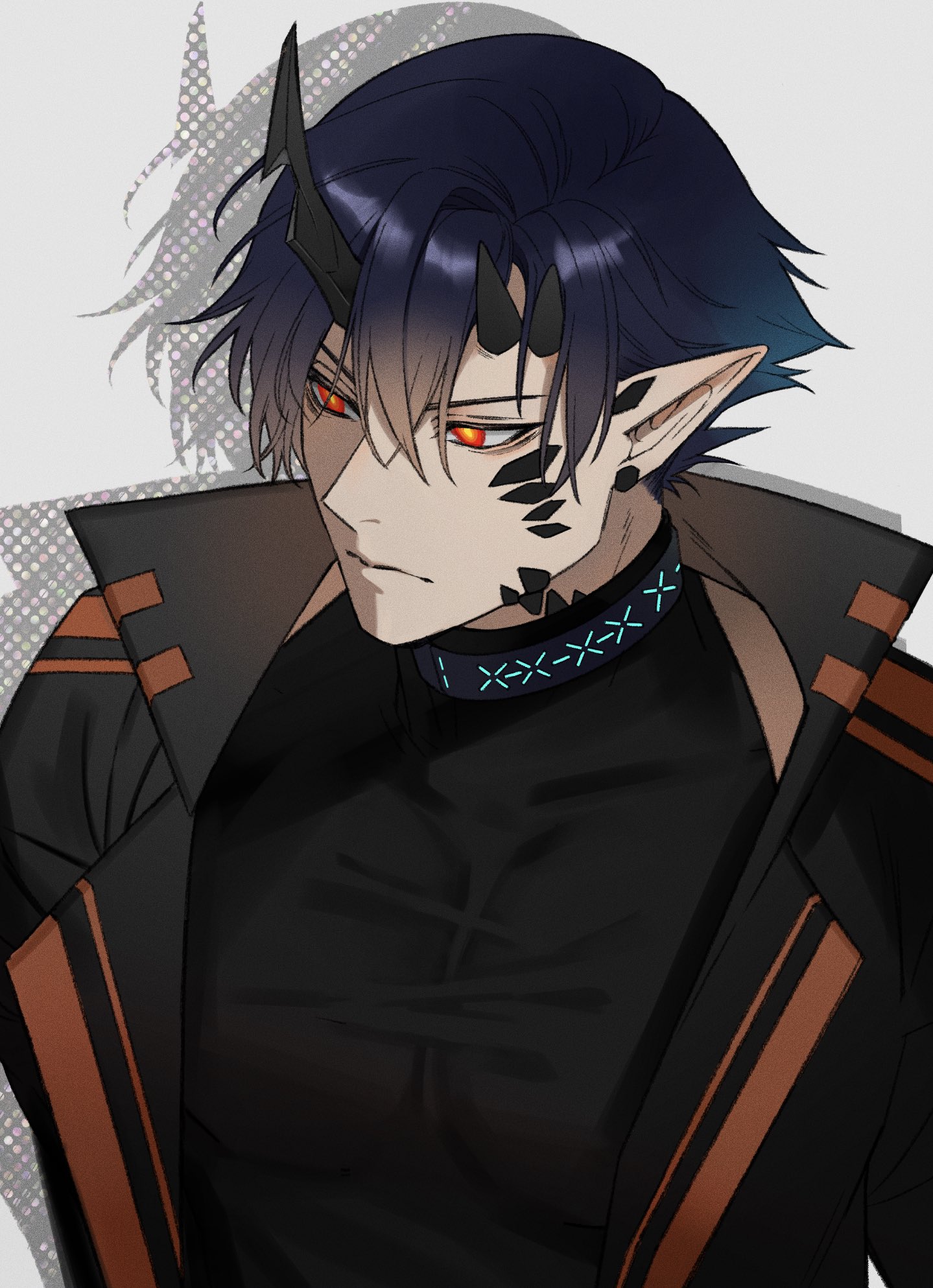 The Big ImageBoard (TBIB) - 1boy ark1478 arknights bishounen black jacket black shirt blue hair ...