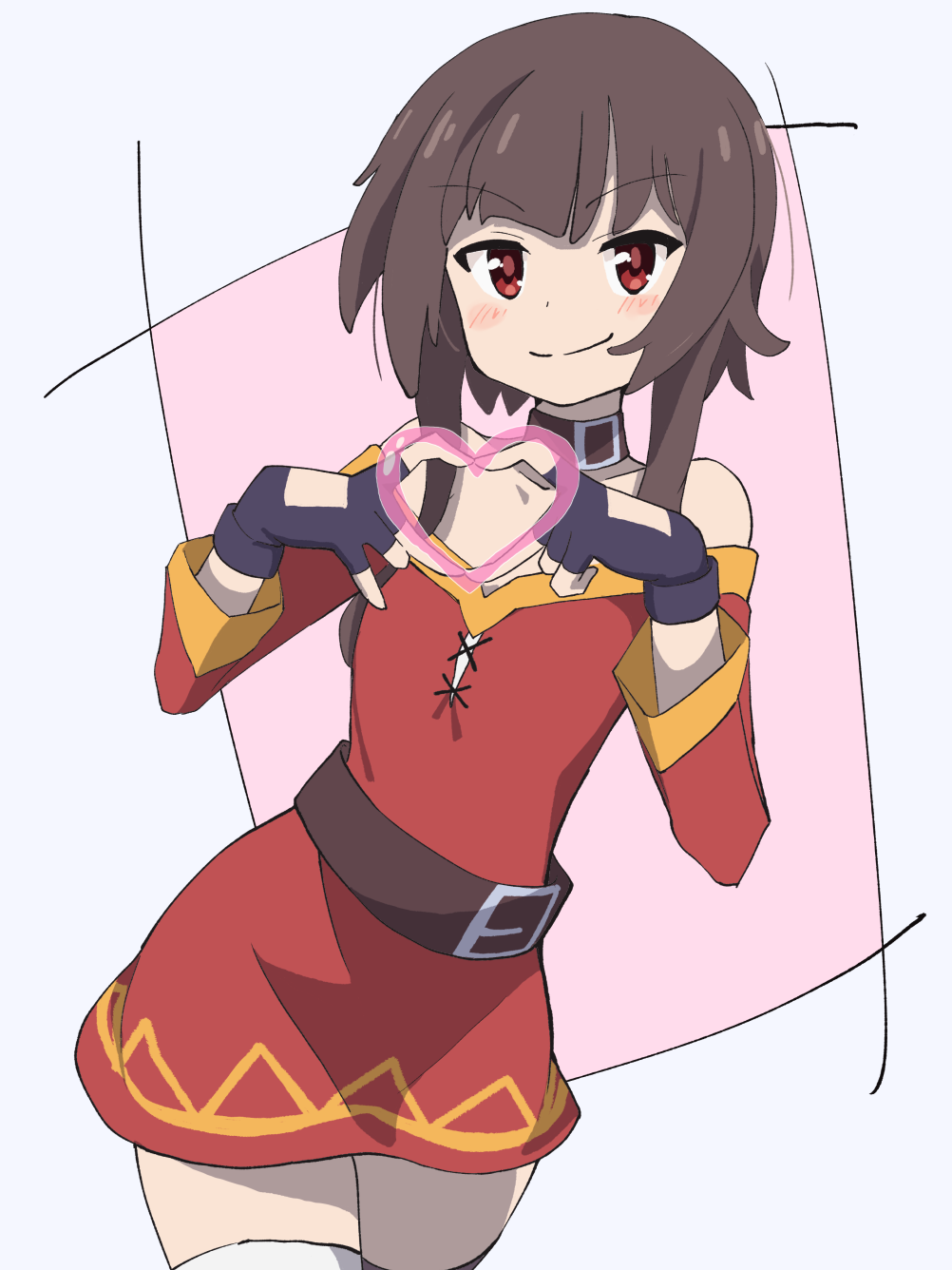 The Big ImageBoard (TBIB) - >:) 1girl bare shoulders black choker black gloves blunt bangs blush ...