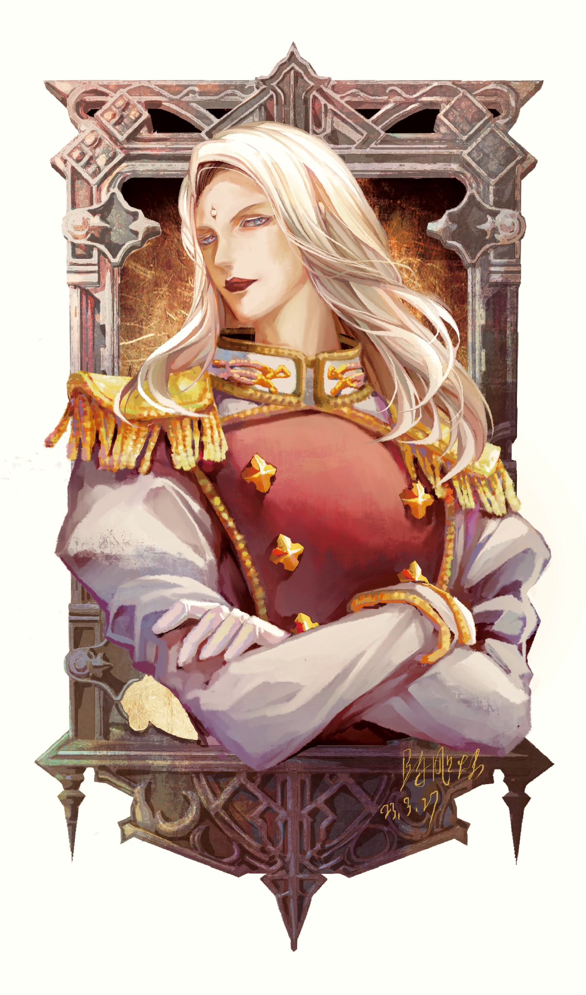 The Big ImageBoard (TBIB) - 1girl aiguillette blonde hair blue eyes ...