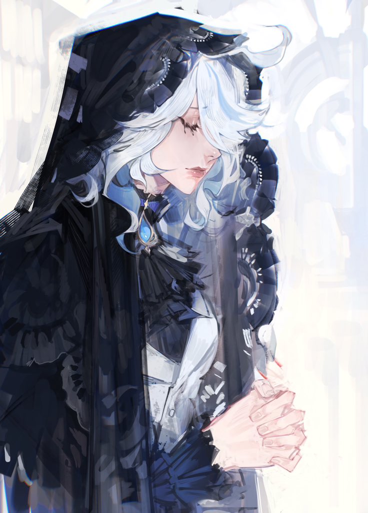 The Big ImageBoard (TBIB) - 1girl ahoge alternate costume ascot black ascot black shirt black ...