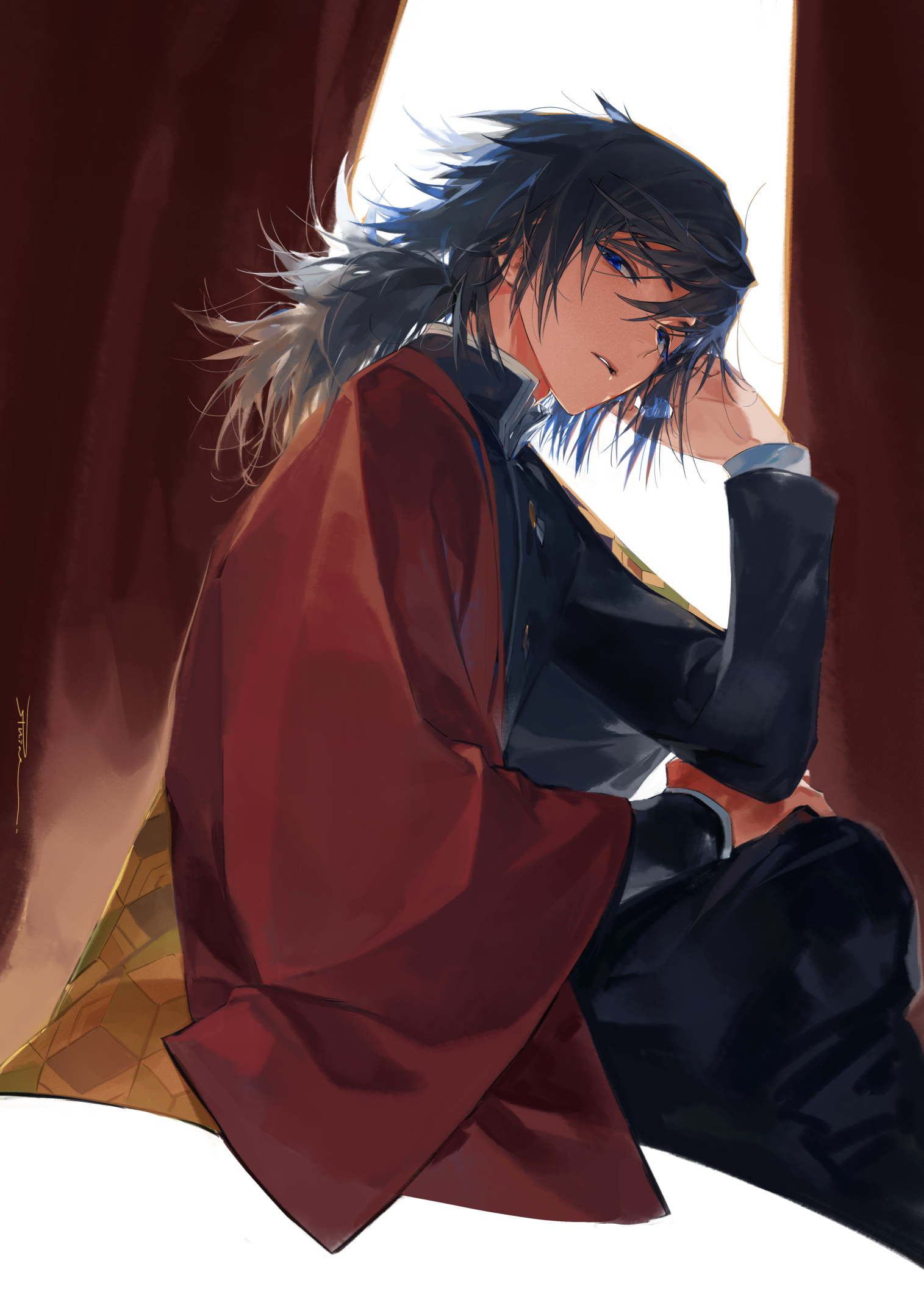 The Big ImageBoard (TBIB) - 1boy black hair black jacket black pants ...