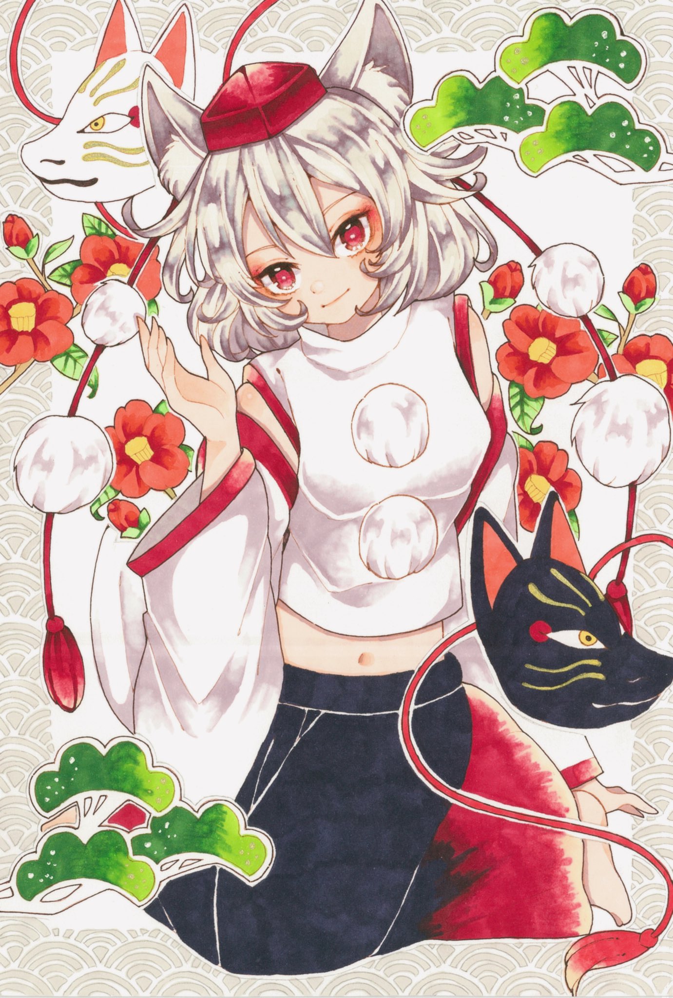 The Big ImageBoard (TBIB) - 1girl animal ear fluff black skirt closed ...