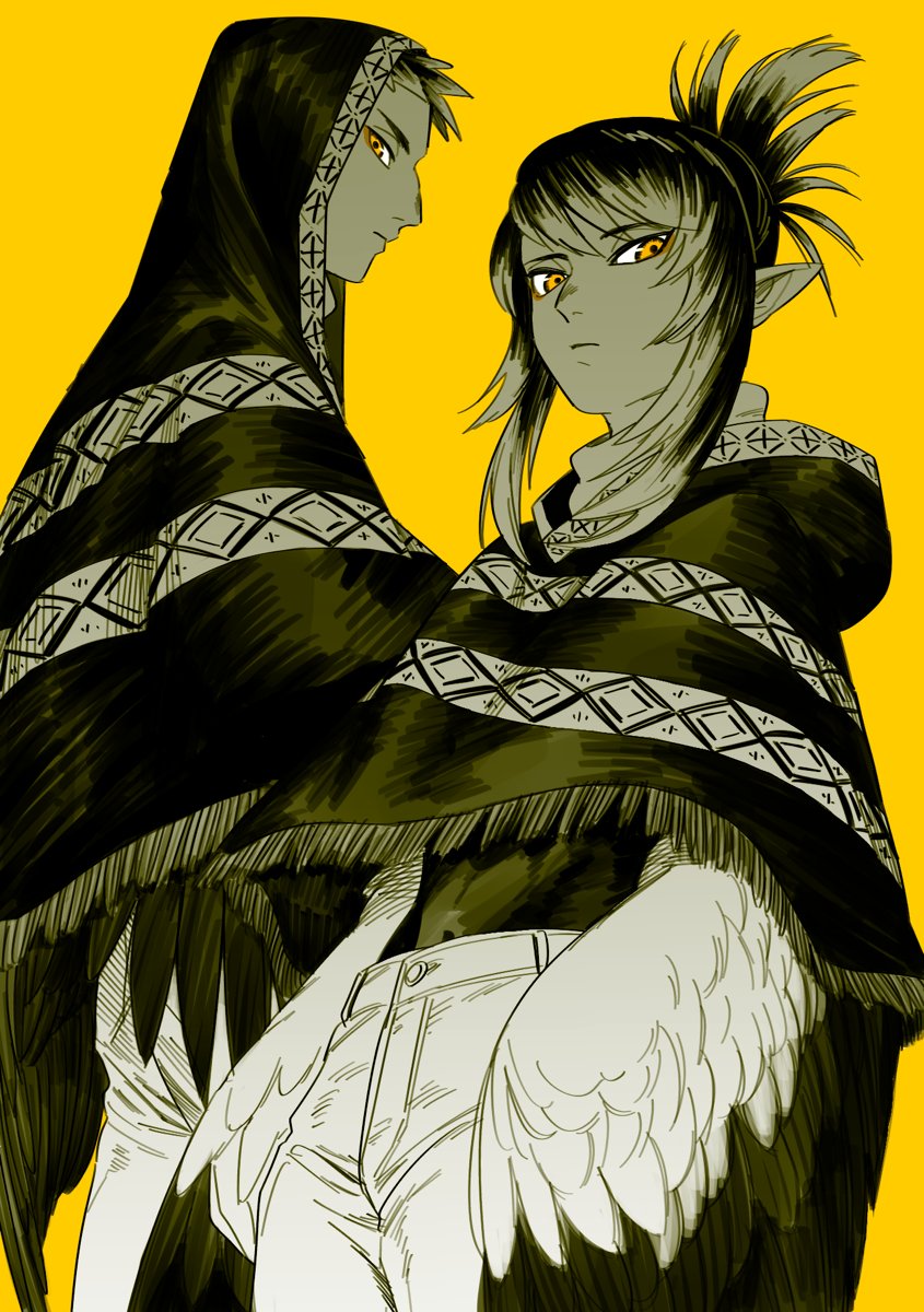 The Big ImageBoard (TBIB) - 1boy 1girl bird boy bird girl bird wings ...