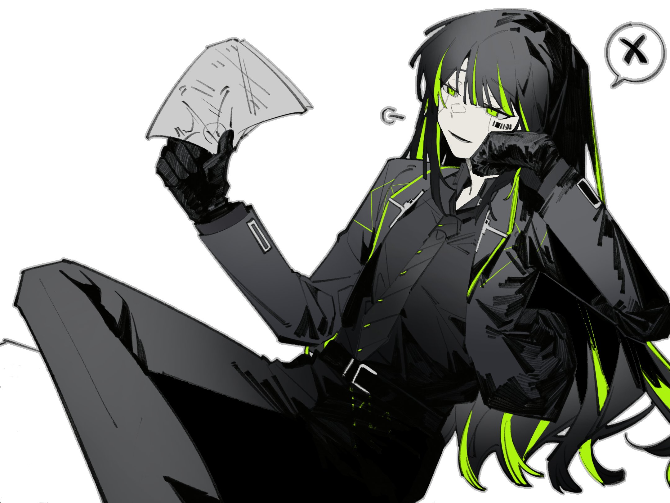 The Big ImageBoard (TBIB) - 1girl alfonso (limbus company) android barcode barcode tattoo black ...