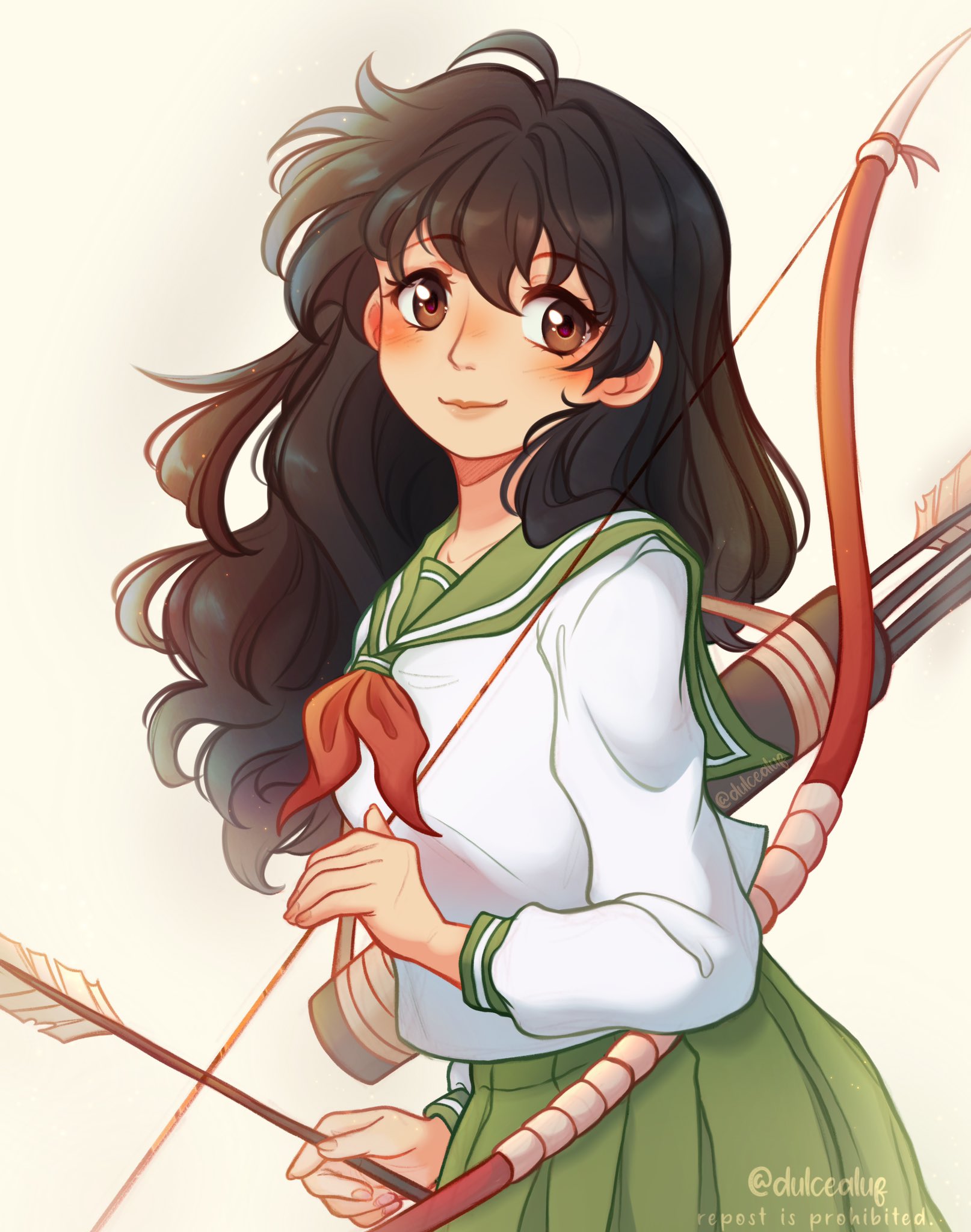 The Big ImageBoard (TBIB) - 1girl arrow (projectile) black hair blush ...