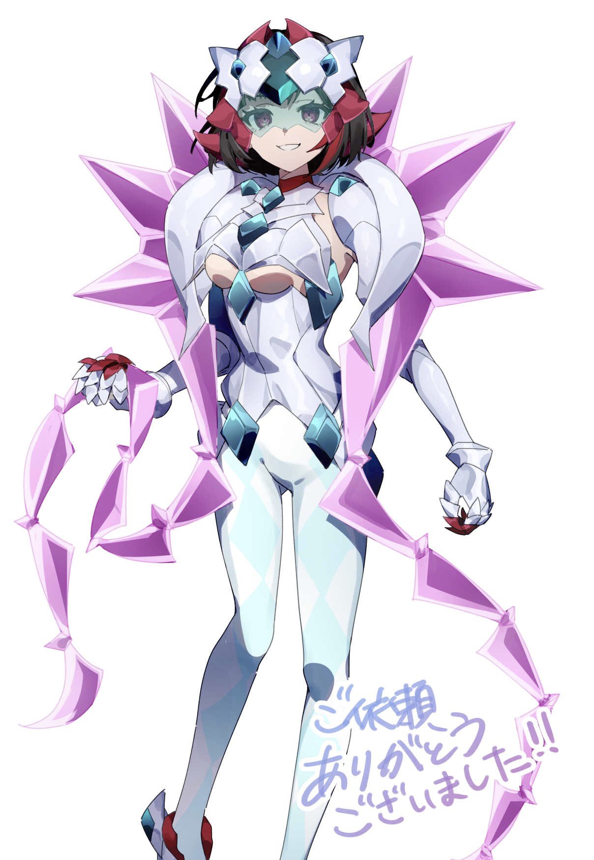 The Big Imageboard Tbib 1girl Armor Black Hair Bodysuit Breasts