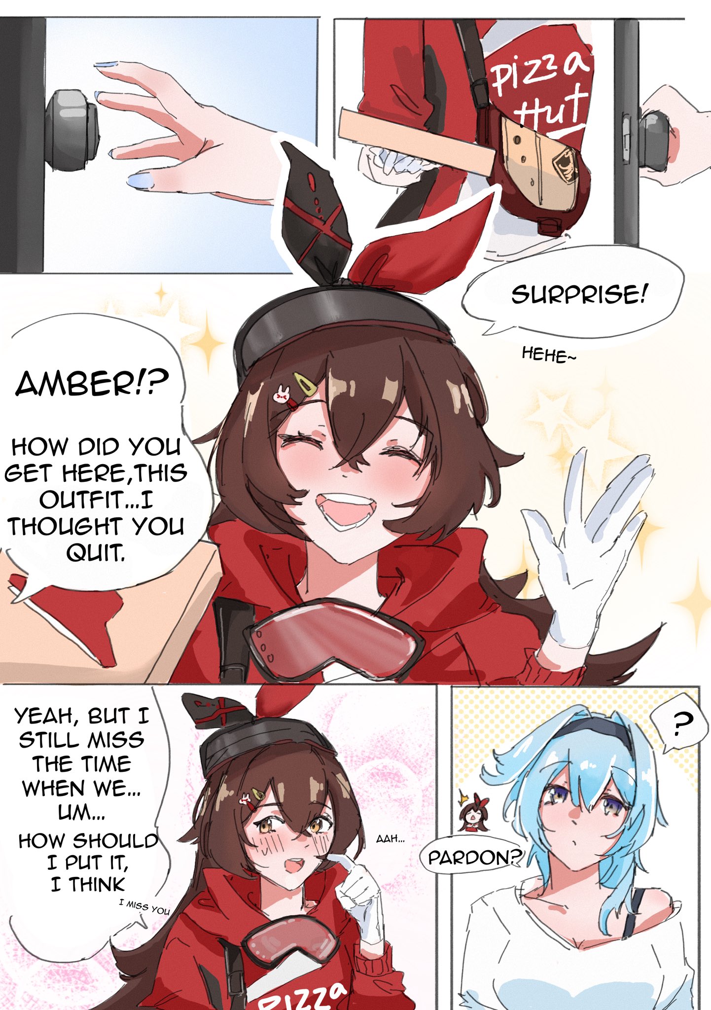 The Big Imageboard Tbib 2girls Amber Blue Hair Brown Hair English