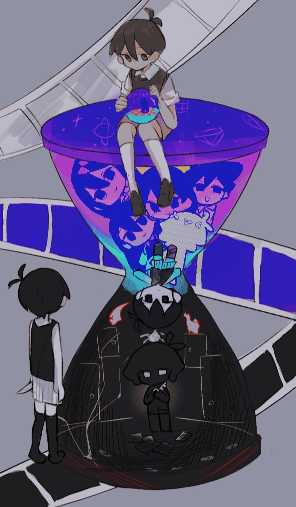 The Big ImageBoard (TBIB) - 2girls 6+boys aubrey (omori) basil (omori ...