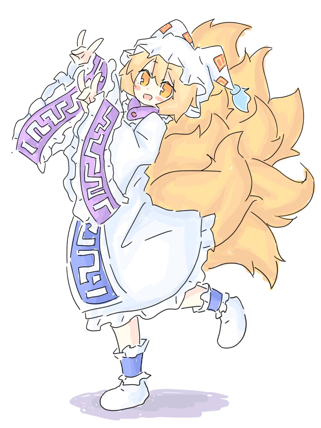 The Big ImageBoard (TBIB) - 1girl blonde hair double fox shadow puppet ...