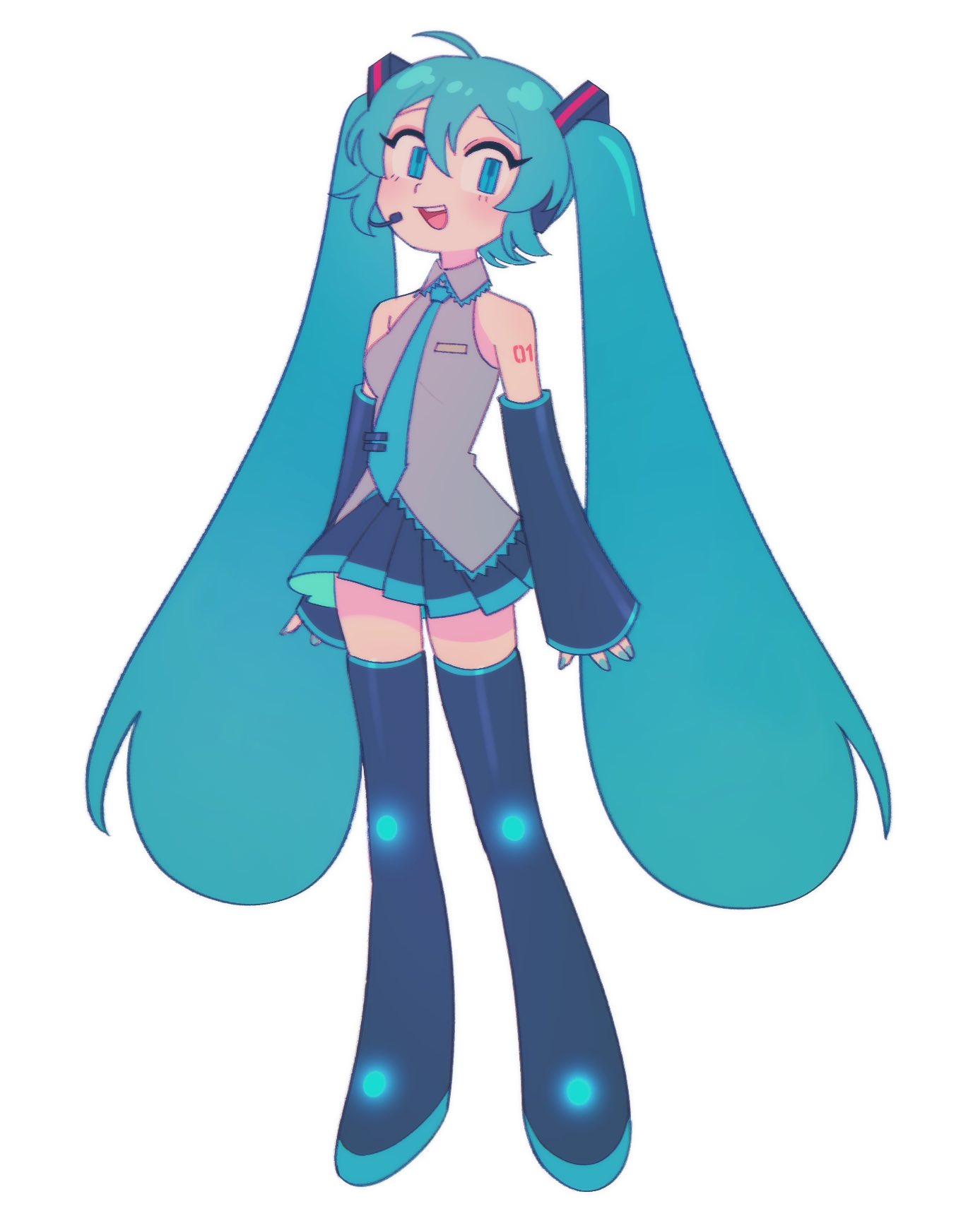 The Big Imageboard Tbib 1girl Batrobin K Black Footwear Black Skirt Blue Eyes Blue Hair Blue