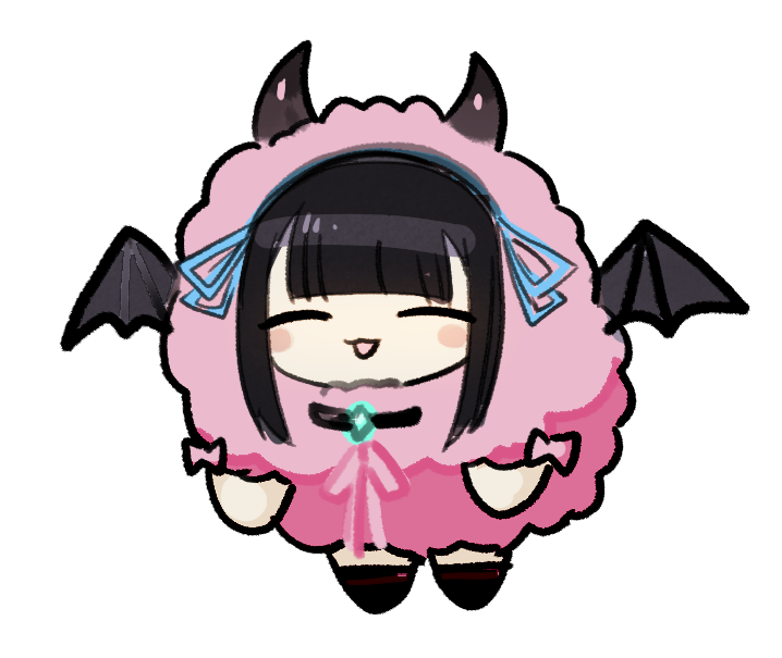 The Big ImageBoard (TBIB) - 1girl :3 alternate costume black hair black horns black wings blue ...