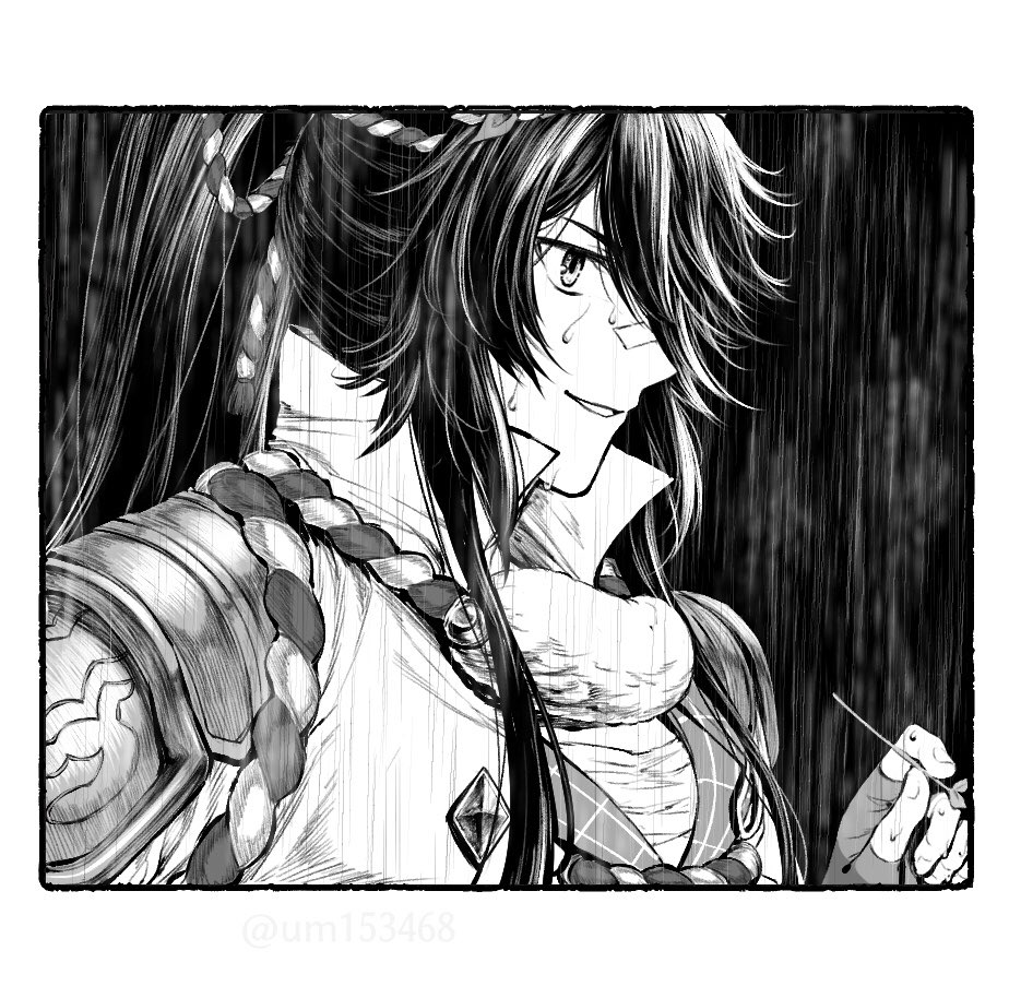 The Big ImageBoard (TBIB) - 1girl border chest sarashi coat fingerless ...