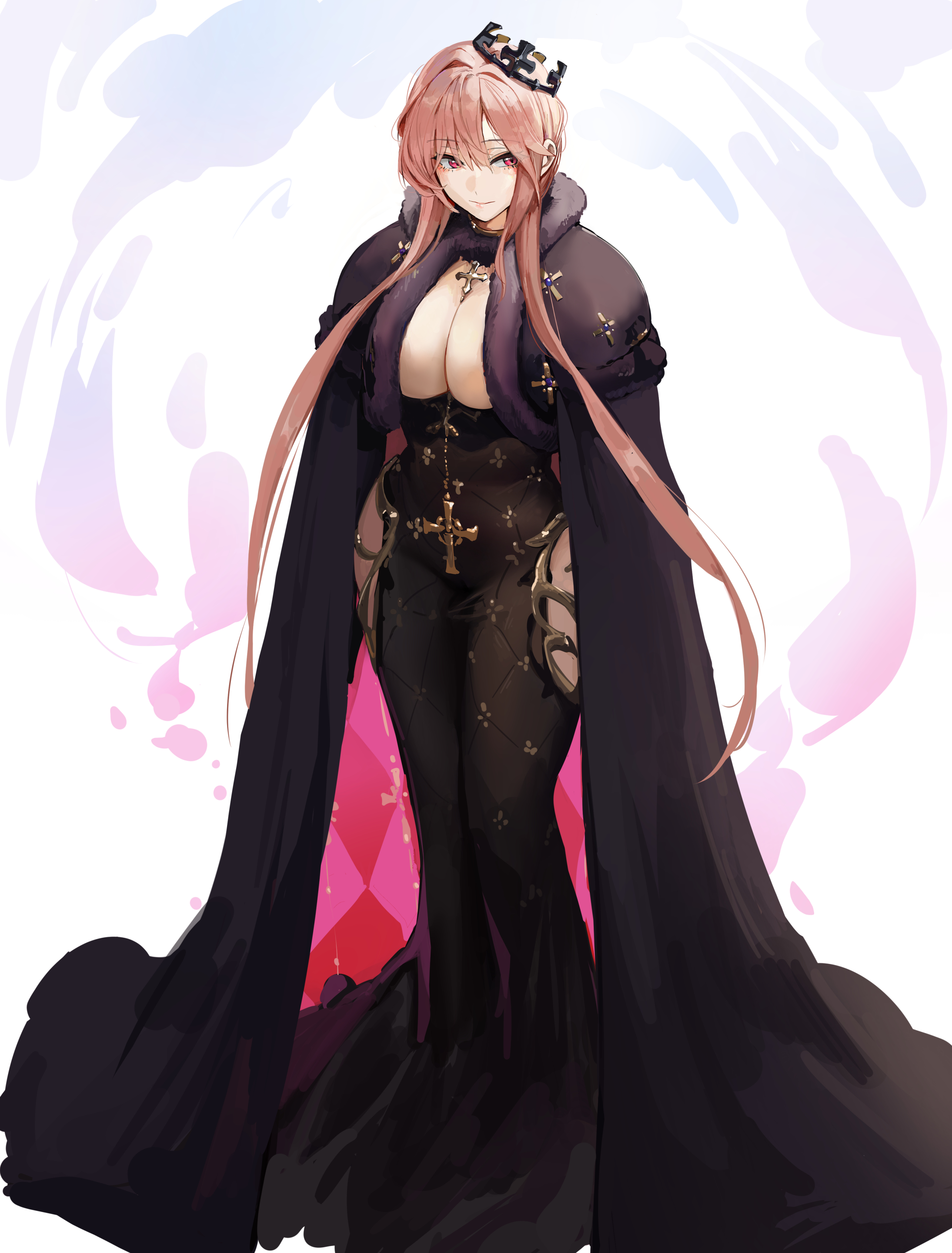 The Big ImageBoard (TBIB) - 1girl absurdres azur lane black cloak black dress breasts cape ...