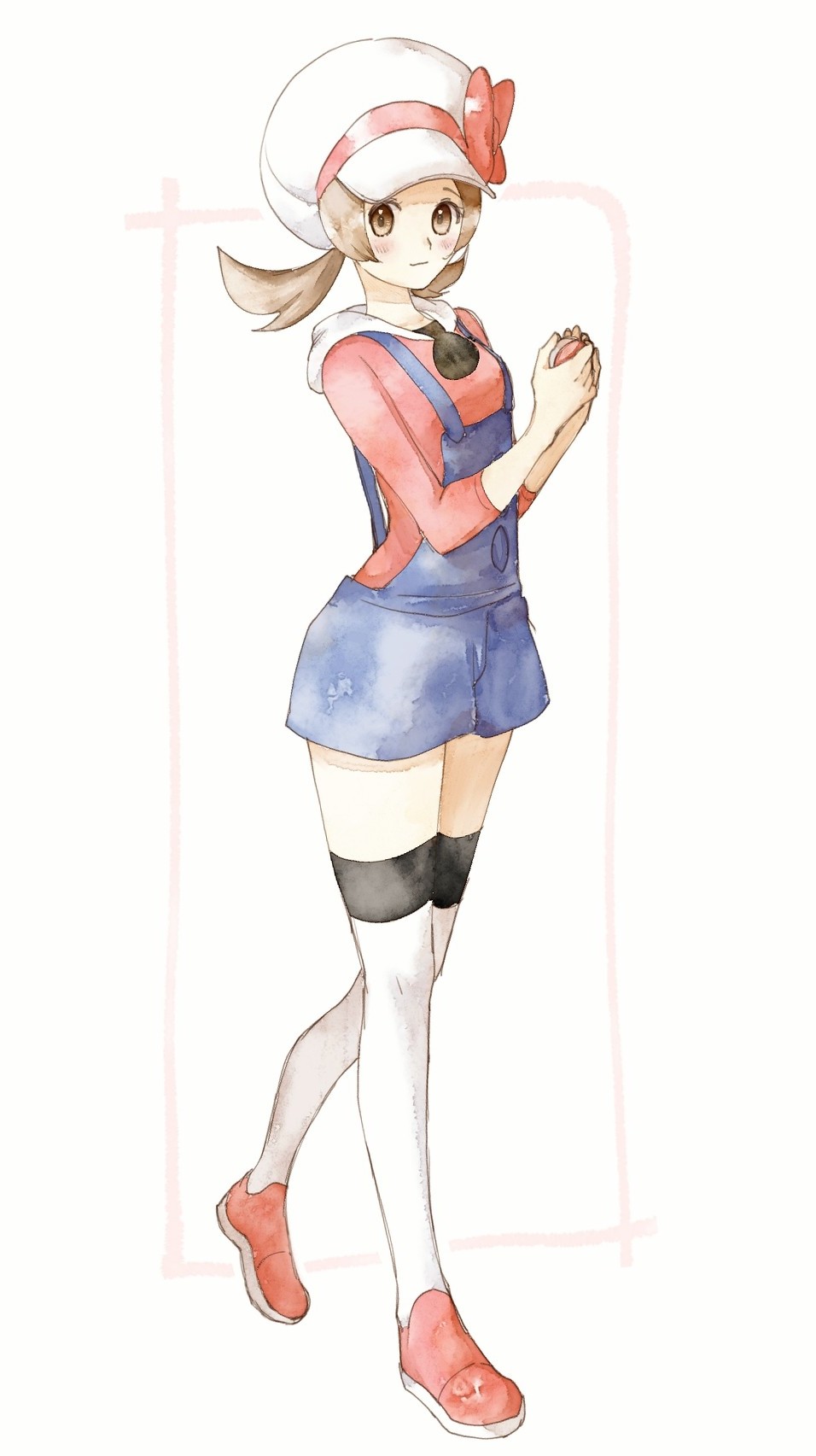 The Big ImageBoard (TBIB) - 1girl asuka rkgk blue overalls blush bow ...