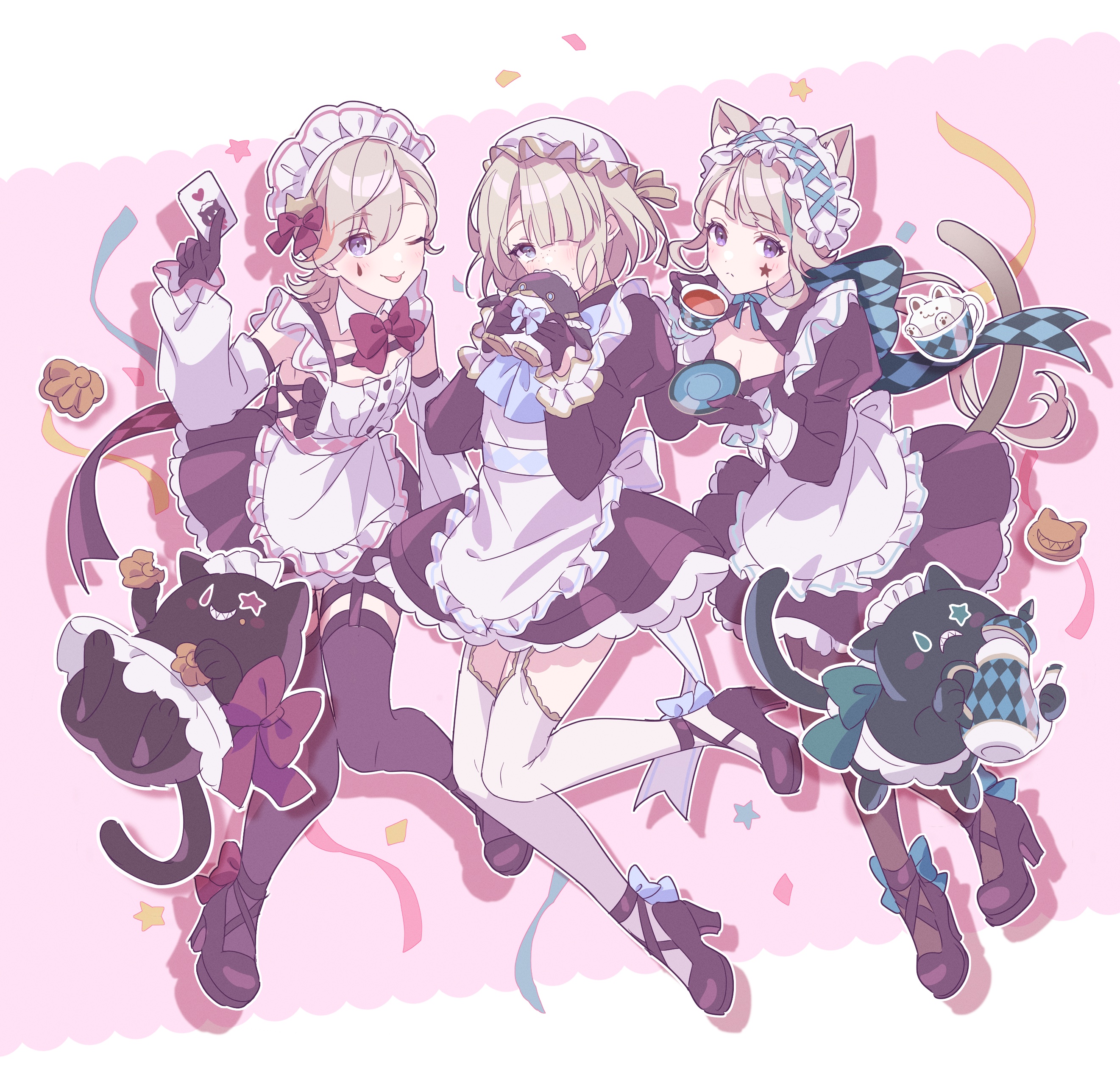 The Big ImageBoard (TBIB) - 1girl 2boys absurdres animal ears blonde ...