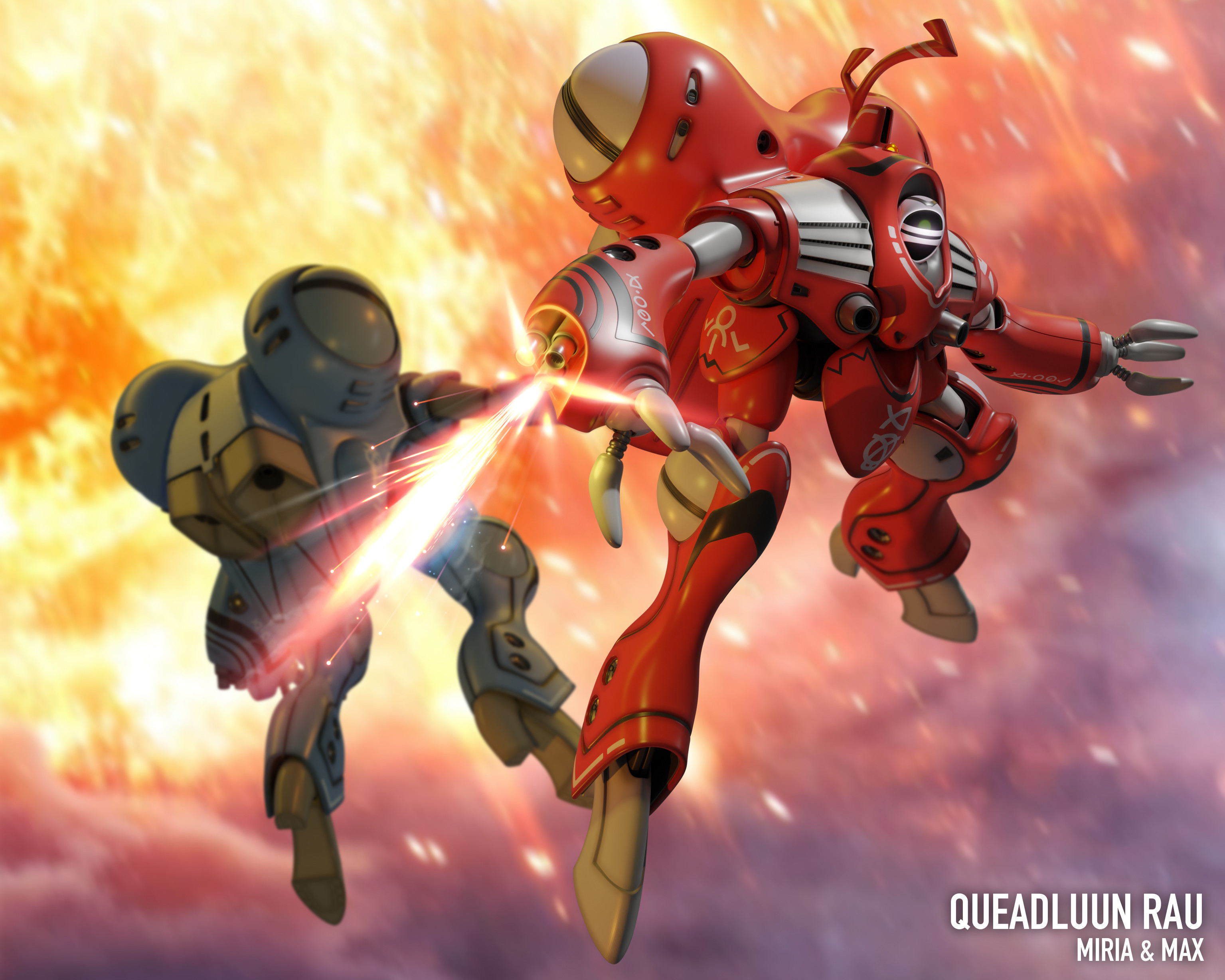 The Big ImageBoard (TBIB) - 3d absurdres alien arm cannon armor battle character name chest ...