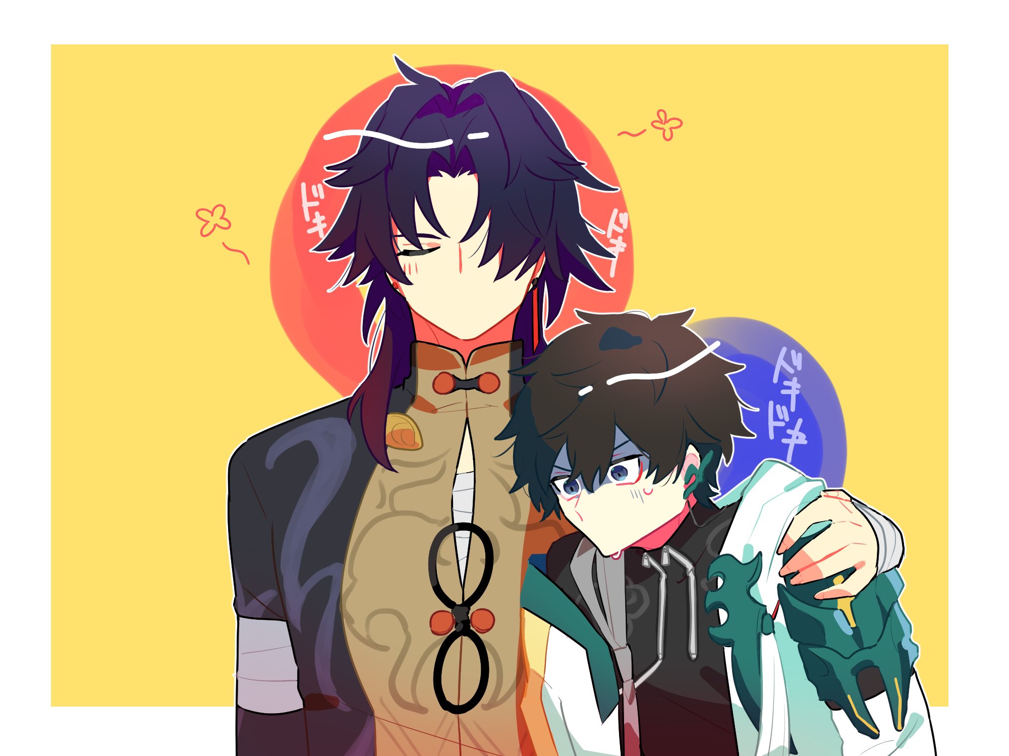 The Big ImageBoard (TBIB) - 2boys black coat black hair black shirt black sleeves blade (honkai ...
