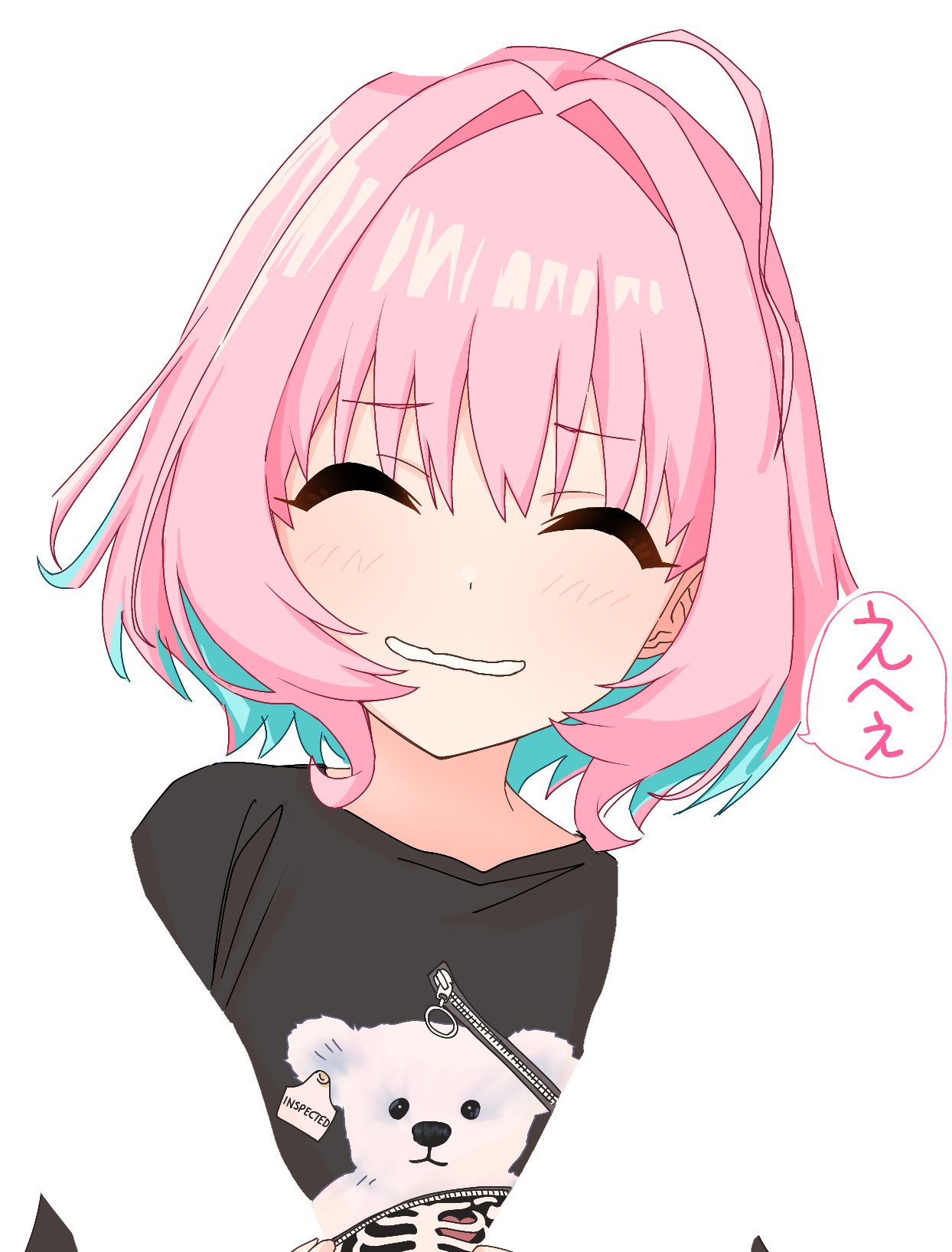 The Big ImageBoard (TBIB) - 1girl ahoge animal print bear print black ...