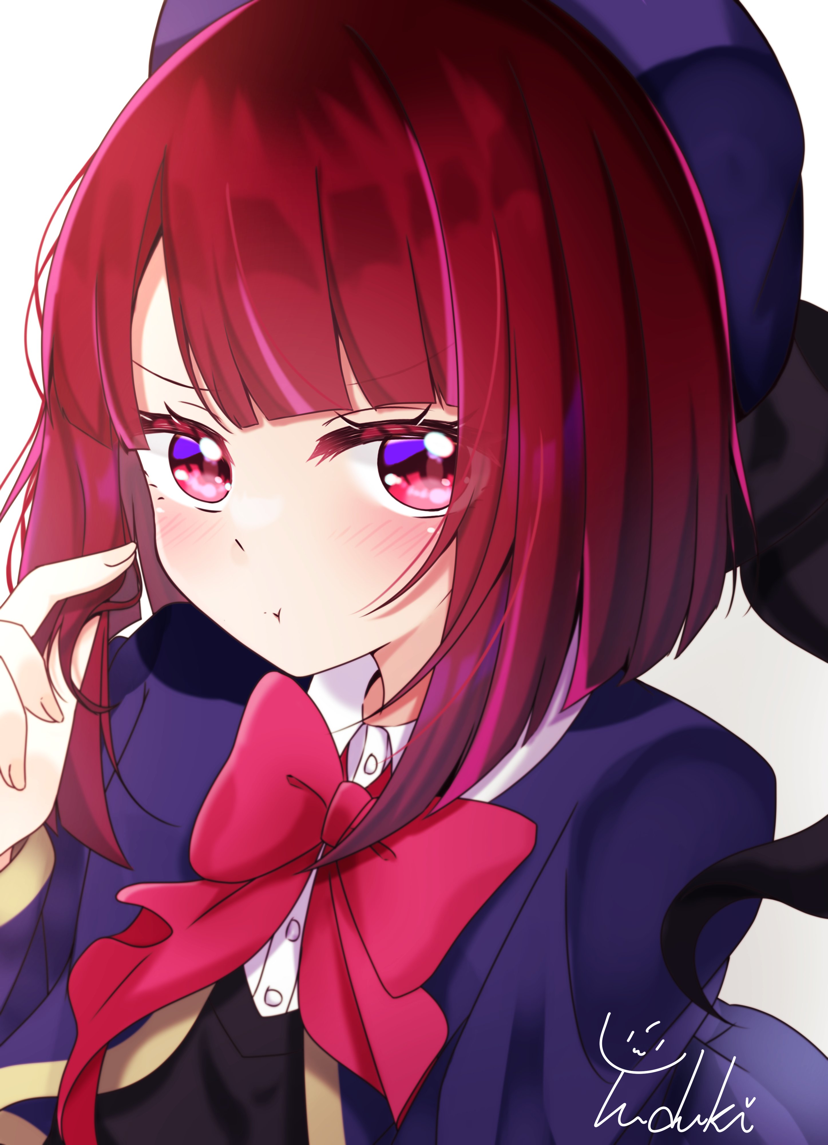 The Big ImageBoard (TBIB) - 1girl absurdres arima kana beret black sweater vest blue headwear ...