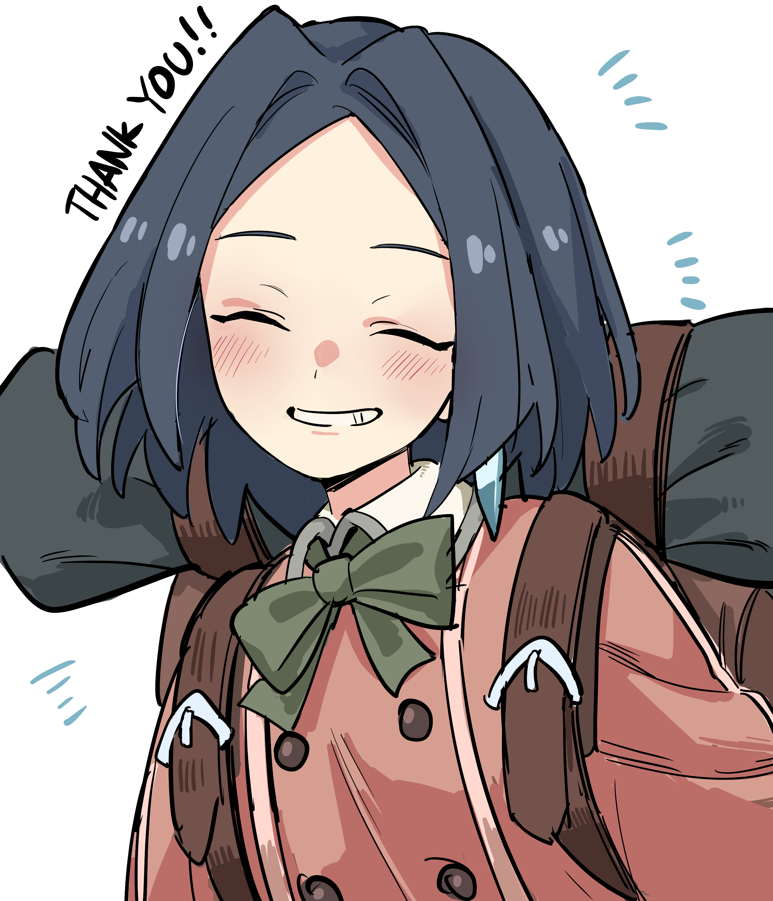 The Big ImageBoard (TBIB) - 1girl absurdres backpack bag banana takemura bedroll black hair ...