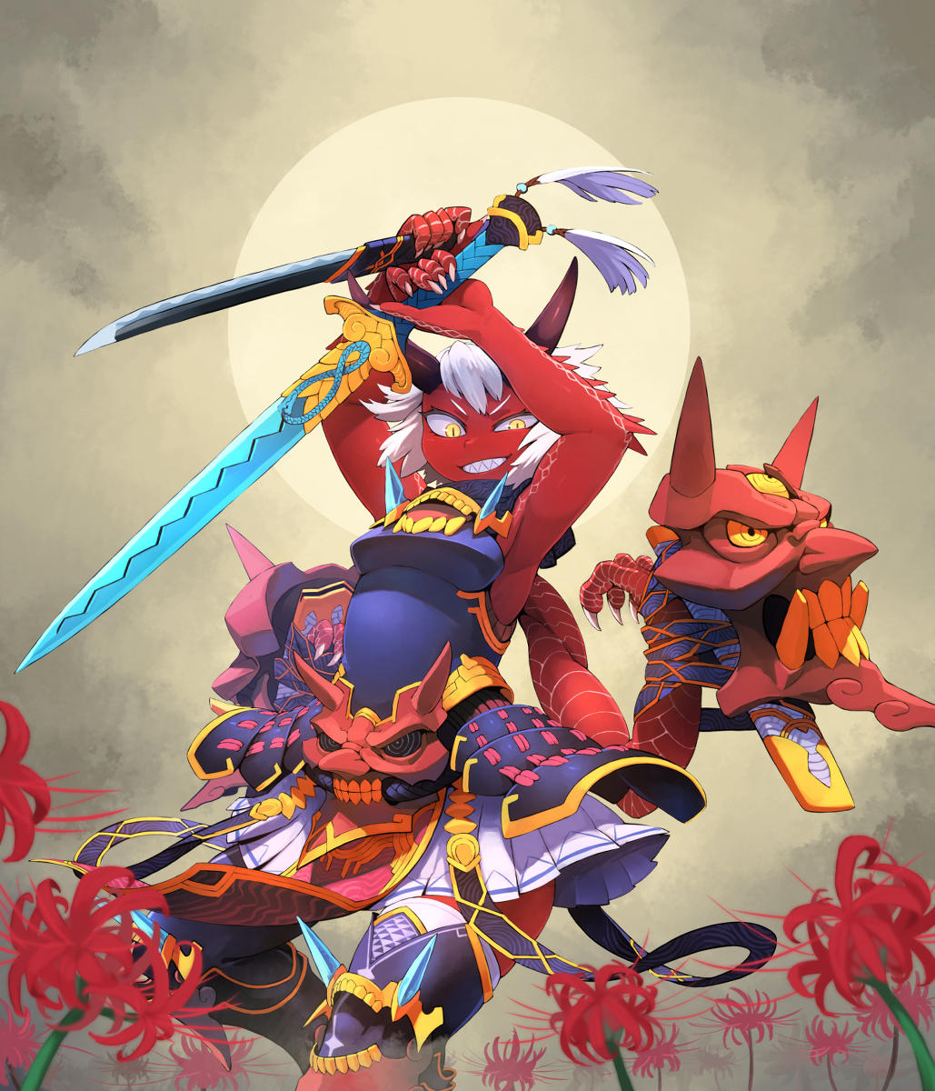 The Big ImageBoard (TBIB) - 4 arms armor asian clothing asian mythology claws clothing demon ...