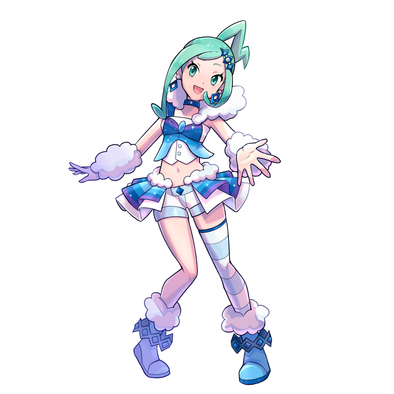 The Big ImageBoard (TBIB) - 1girl :d arm warmers bangs blue footwear ...