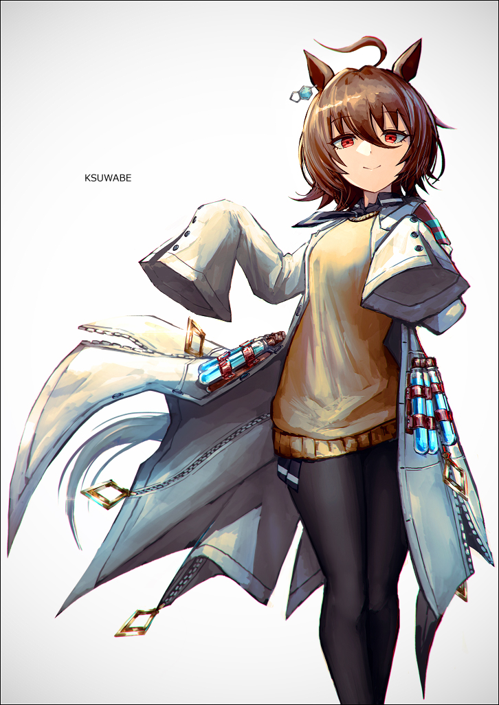 The Big ImageBoard (TBIB) - 1girl agnes tachyon (umamusume) ahoge animal ears artist logo artist ...