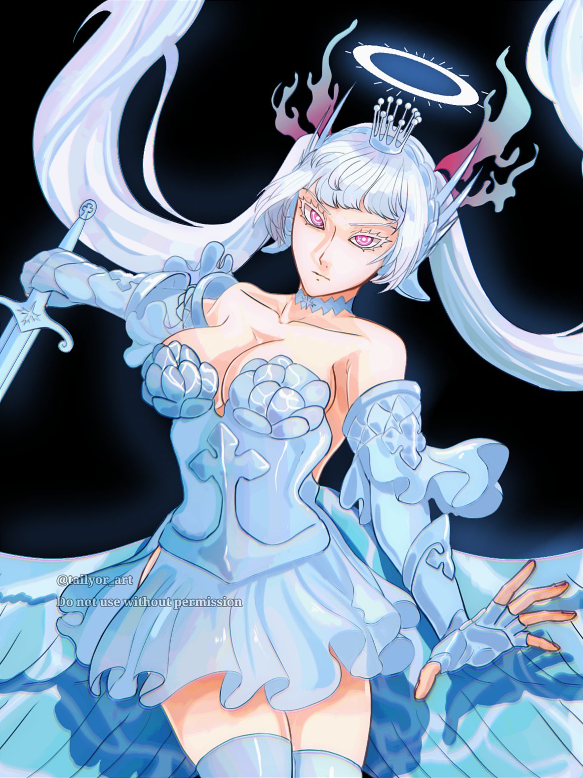 The Big Imageboard Tbib Armor Armored Dress Black Clover Blue
