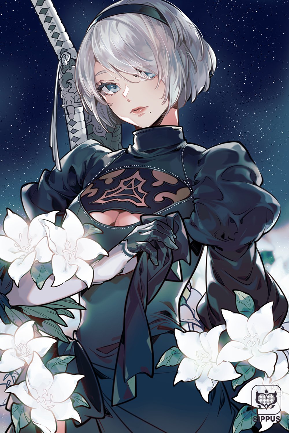 The Big ImageBoard (TBIB) - 1girl 2b (nier:automata) black dress black ...