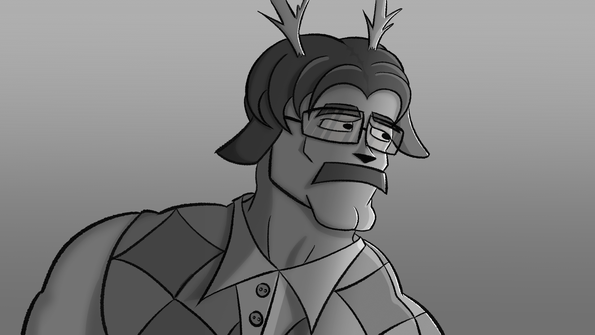 The Big ImageBoard (TBIB) - 16:9 anthro chad (meme) deer eyewear facial ...