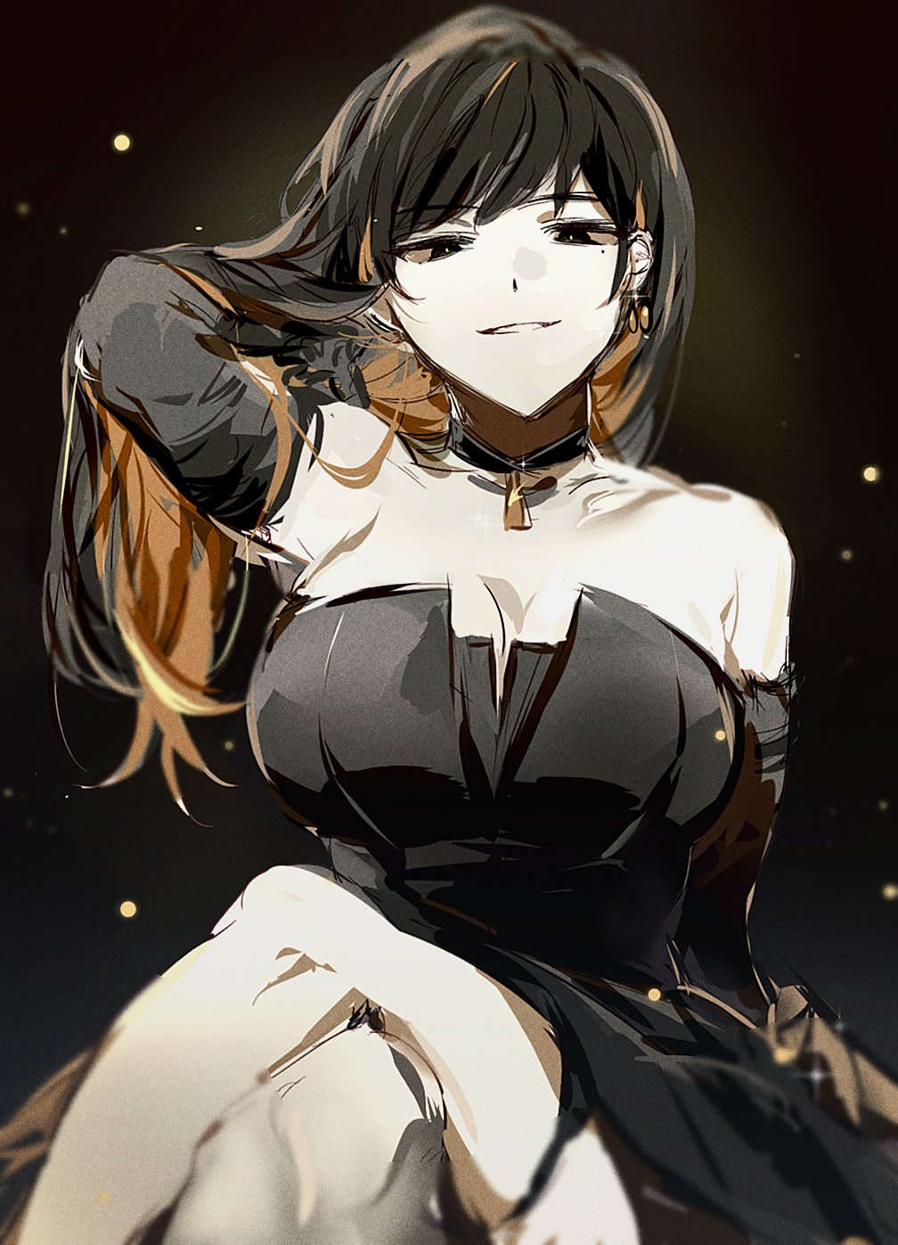 The Big ImageBoard (TBIB) - 1girl alternate costume arm up bad id bad twitter id bare shoulders ...