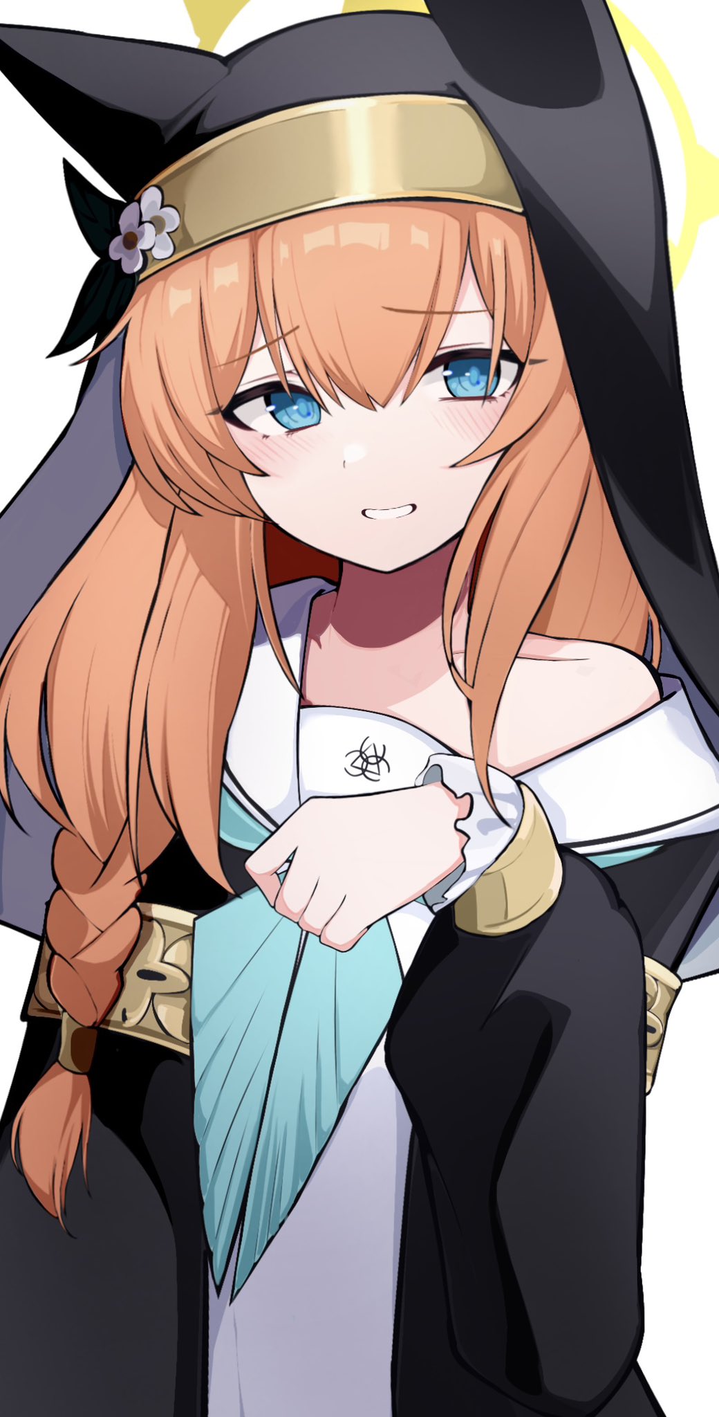 The Big ImageBoard (TBIB) - 1girl blue archive blue eyes blue neckerchief braid collarbone habit ...