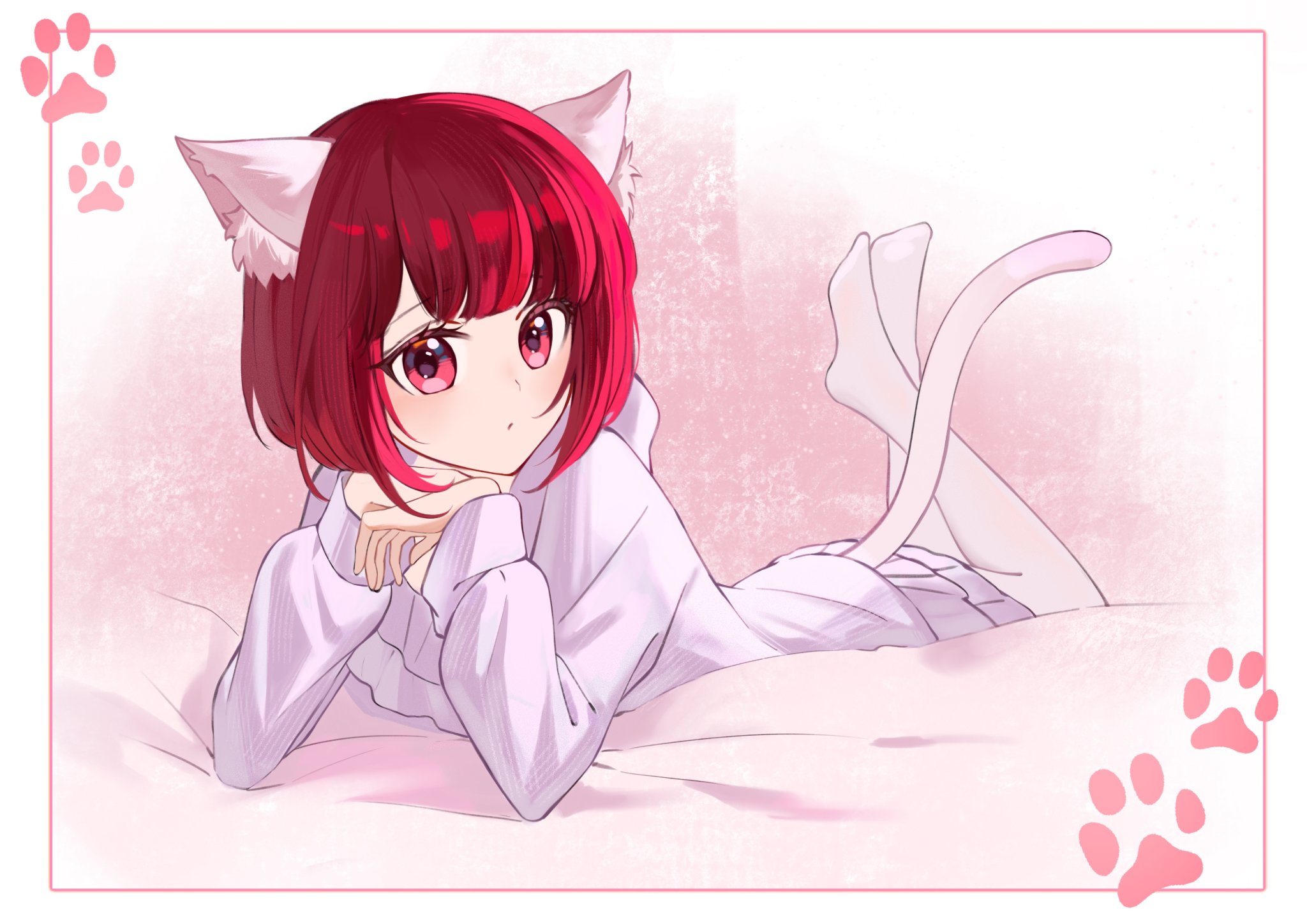 The Big ImageBoard (TBIB) - 1girl animal ears arima kana bob cut cat ears cat tail closed mouth ...