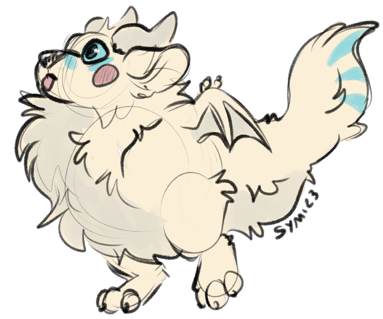 The Big Imageboard Tbib 3 Toes Blep Blue Eyes Blush Feet Fur Horn