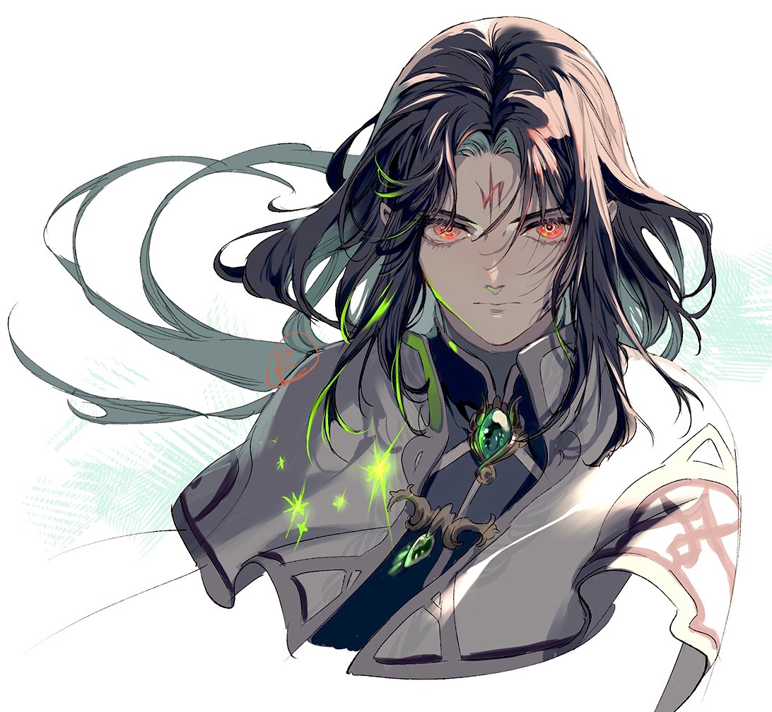 The Big ImageBoard (TBIB) - 1boy black hair black shirt brooch capelet ...