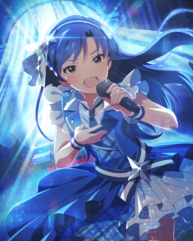 The Big Imageboard Tbib 1girl Blue Dress Blue Hair Blue Headband