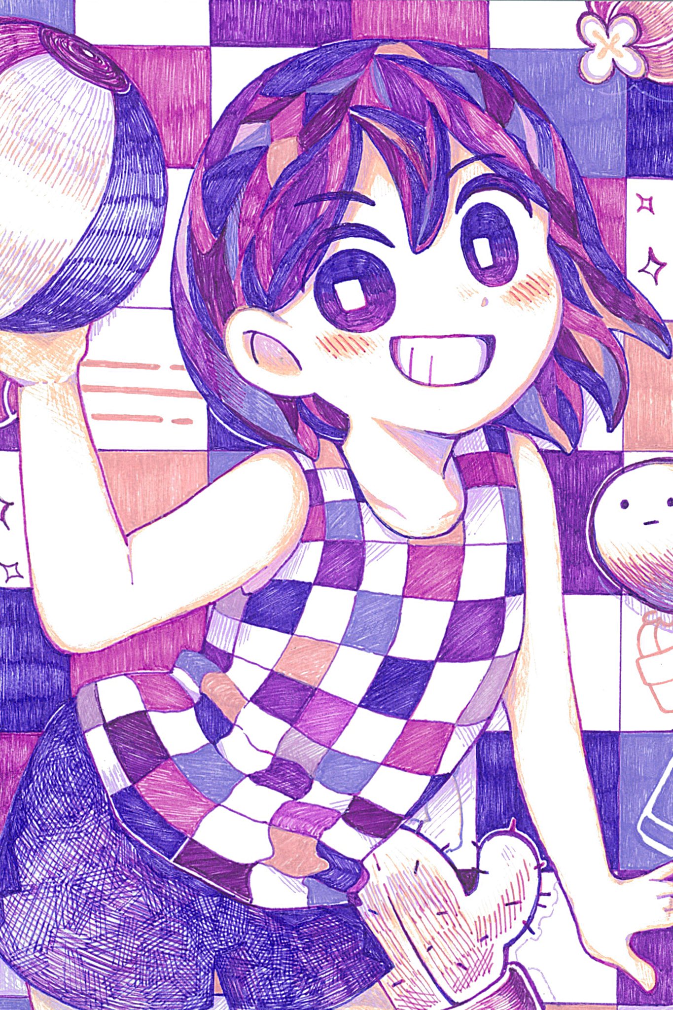 The Big ImageBoard (TBIB) - 1boy 720m orange ball cactus checkered ...