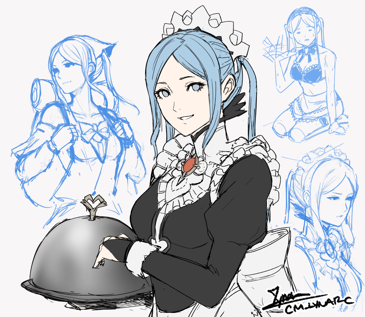 The Big ImageBoard (TBIB) - 1girl alternate costume artist name black ...